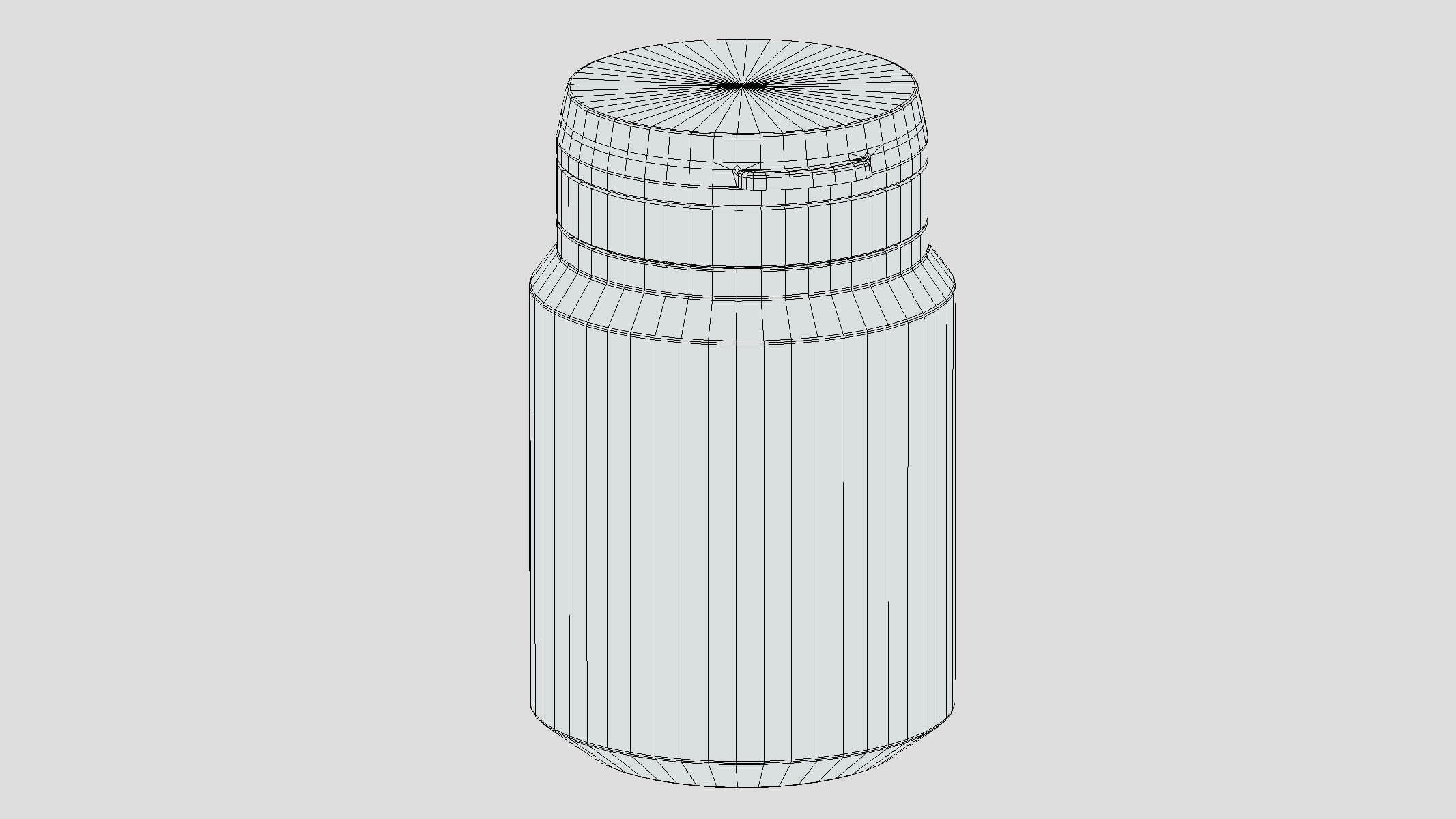 Chewing Gum Bottle Low Poly - 3D Model by frezzy
