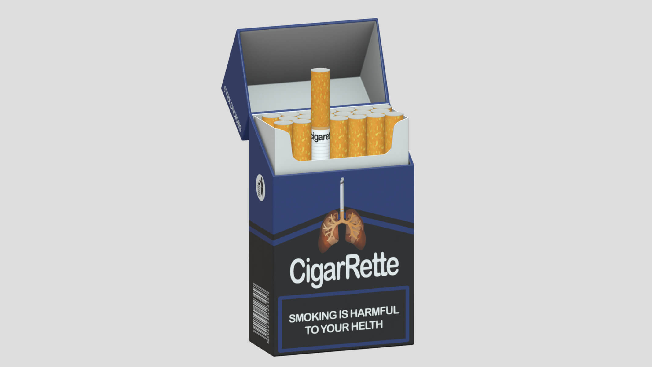 Cigarettes Box Low Poly - 3D Model by frezzy