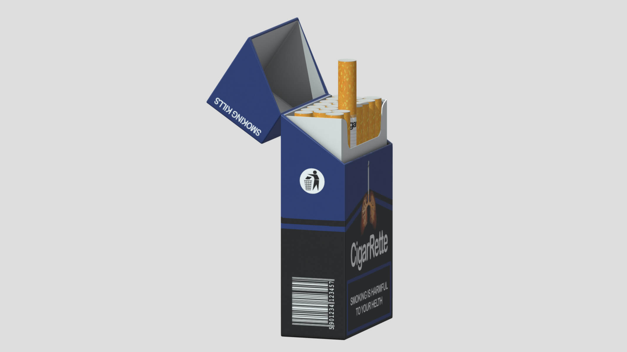 Cigarettes Box Low Poly - 3D Model by frezzy