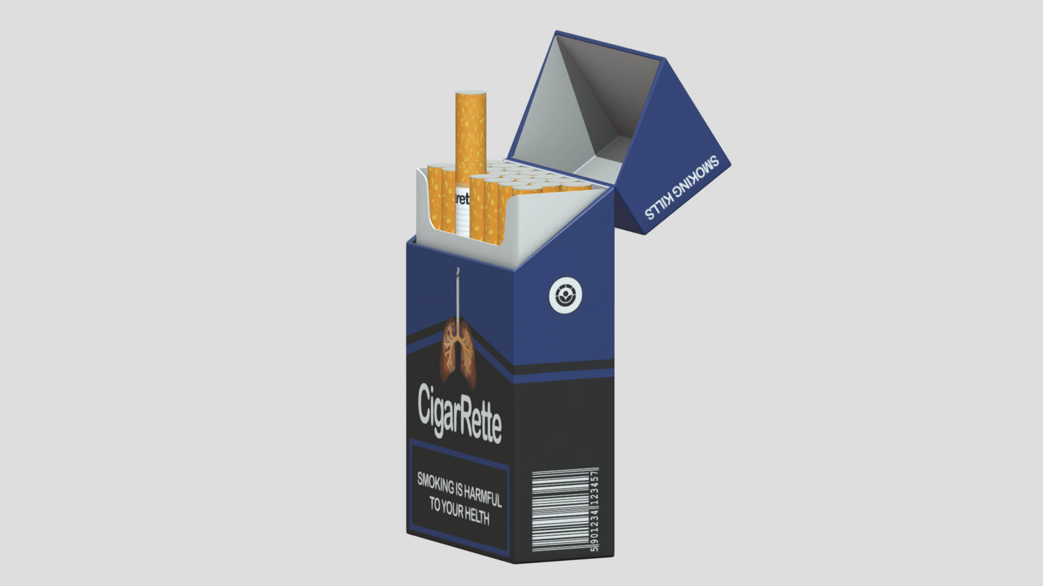 Cigarettes Box Low Poly - 3D Model by frezzy