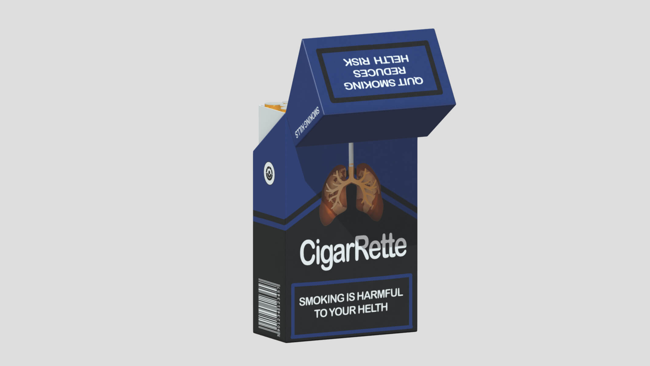 Cigarettes Box Low Poly - 3D Model by frezzy