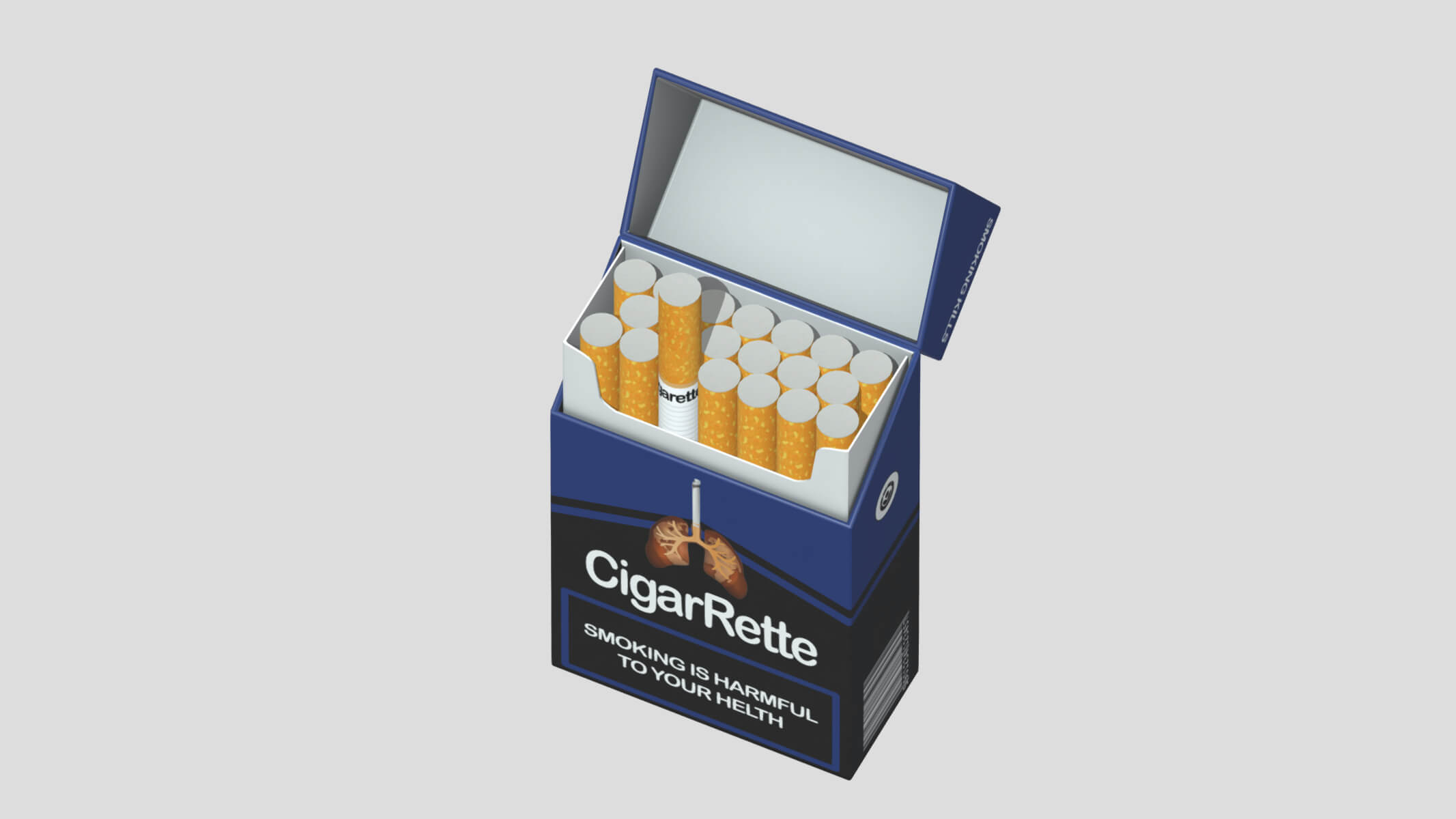 Cigarettes Box Low Poly - 3D Model by frezzy