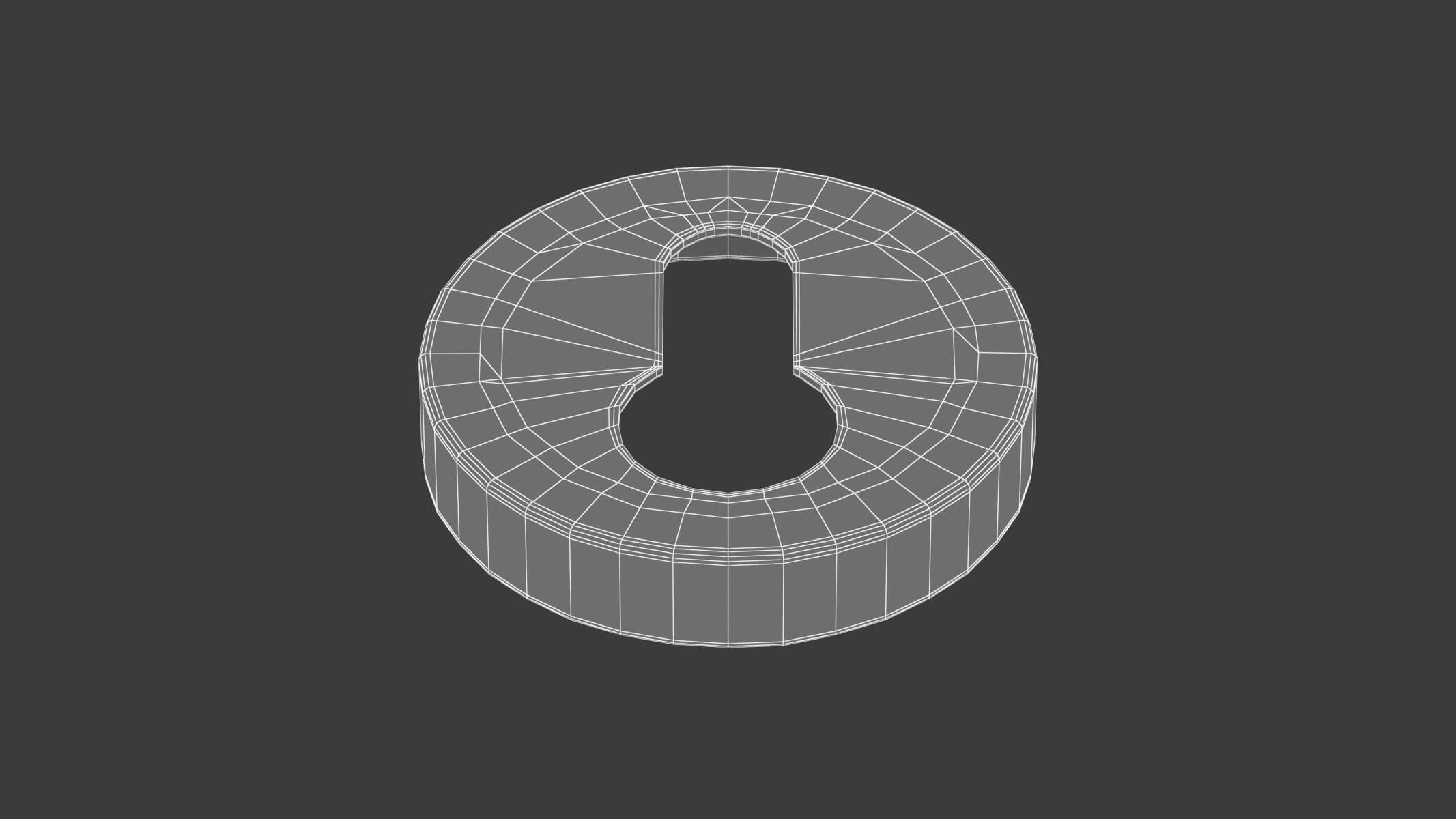 Circle Matt Black Hole Cover - 3D Model by frezzy