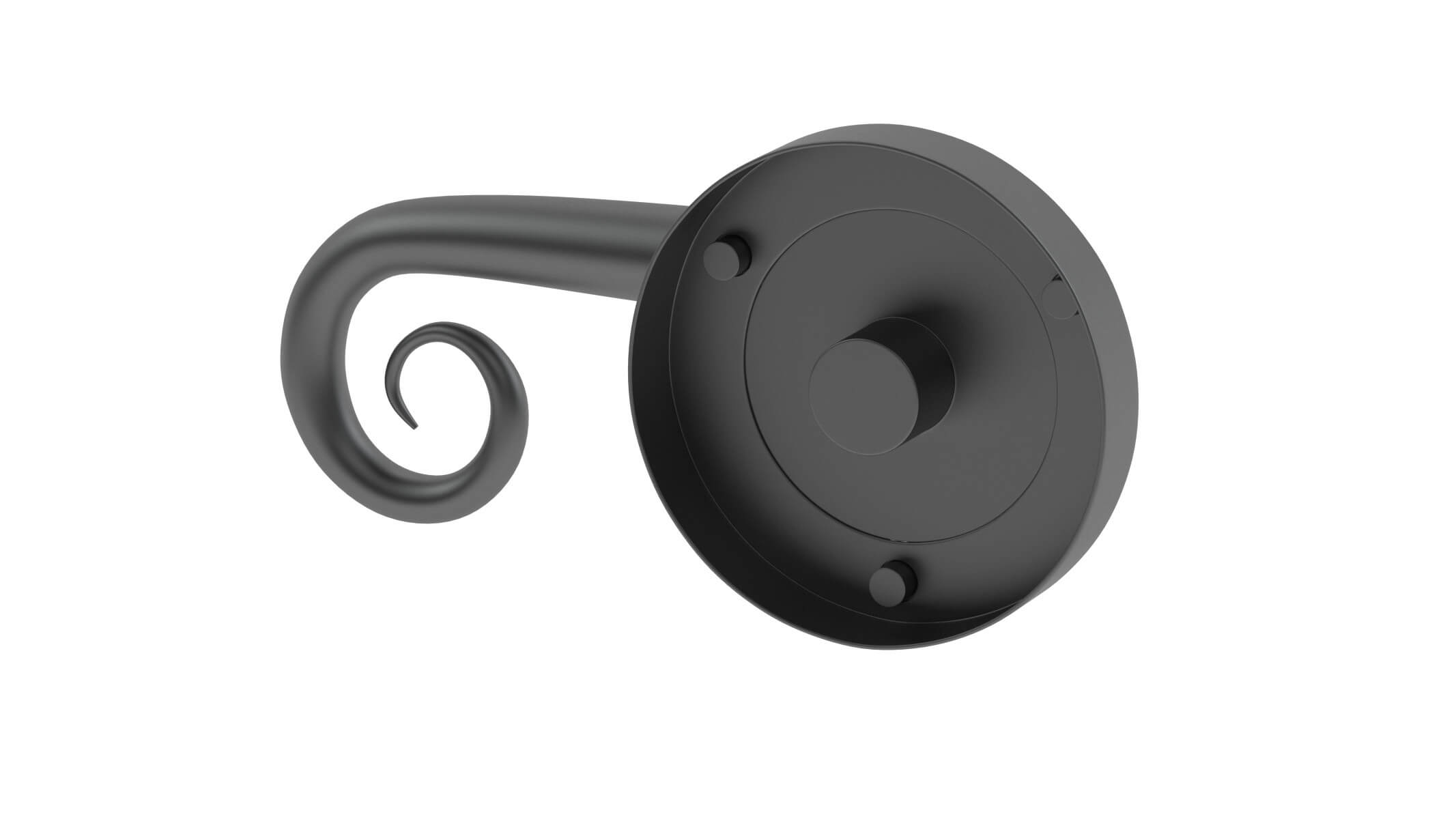 Circle Stonebridge Curl Door Handle - 3D Model by frezzy