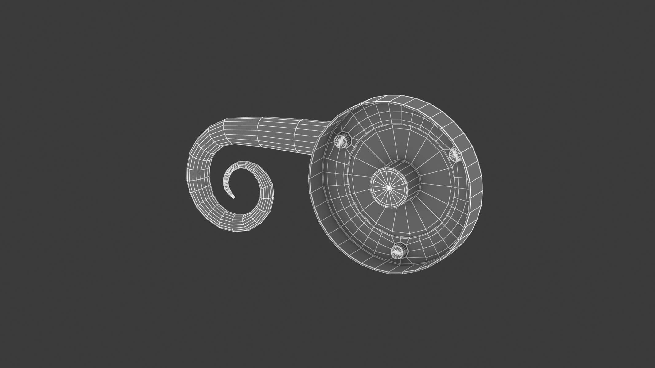 Circle Stonebridge Curl Door Handle - 3D Model by frezzy