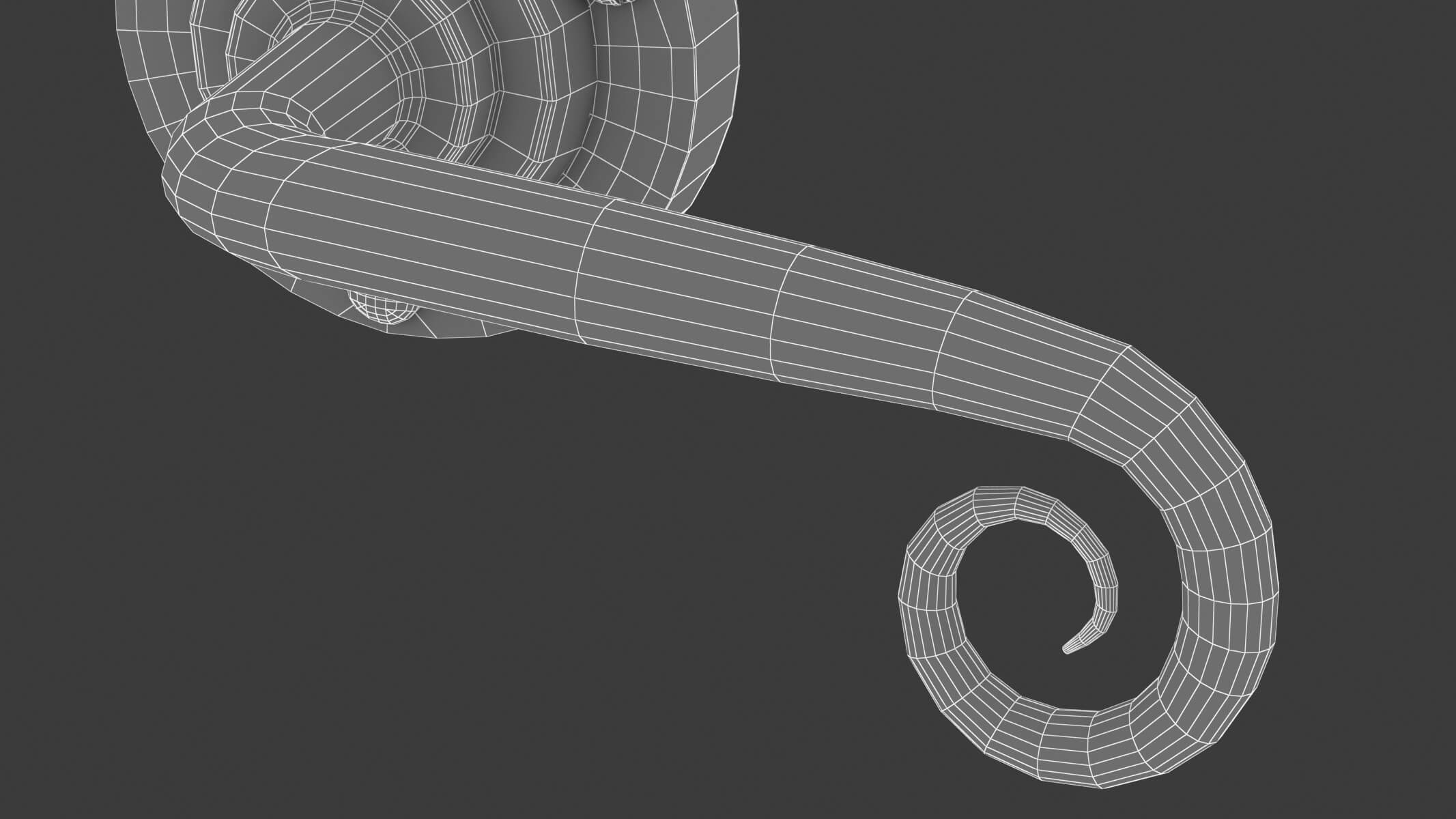 Circle Stonebridge Curl Door Handle - 3D Model by frezzy