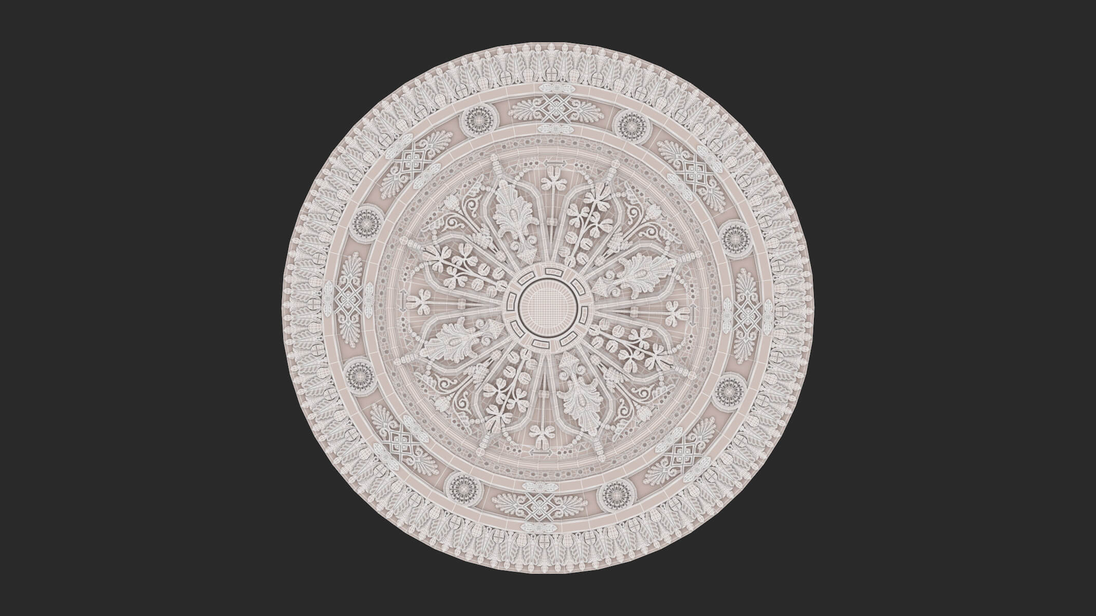 Classic Ceiling Medallion 33 - 3D Model by frezzy