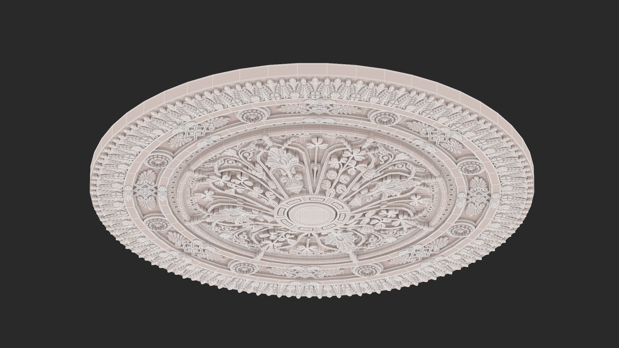 Classic Ceiling Medallion 33 - 3D Model by frezzy