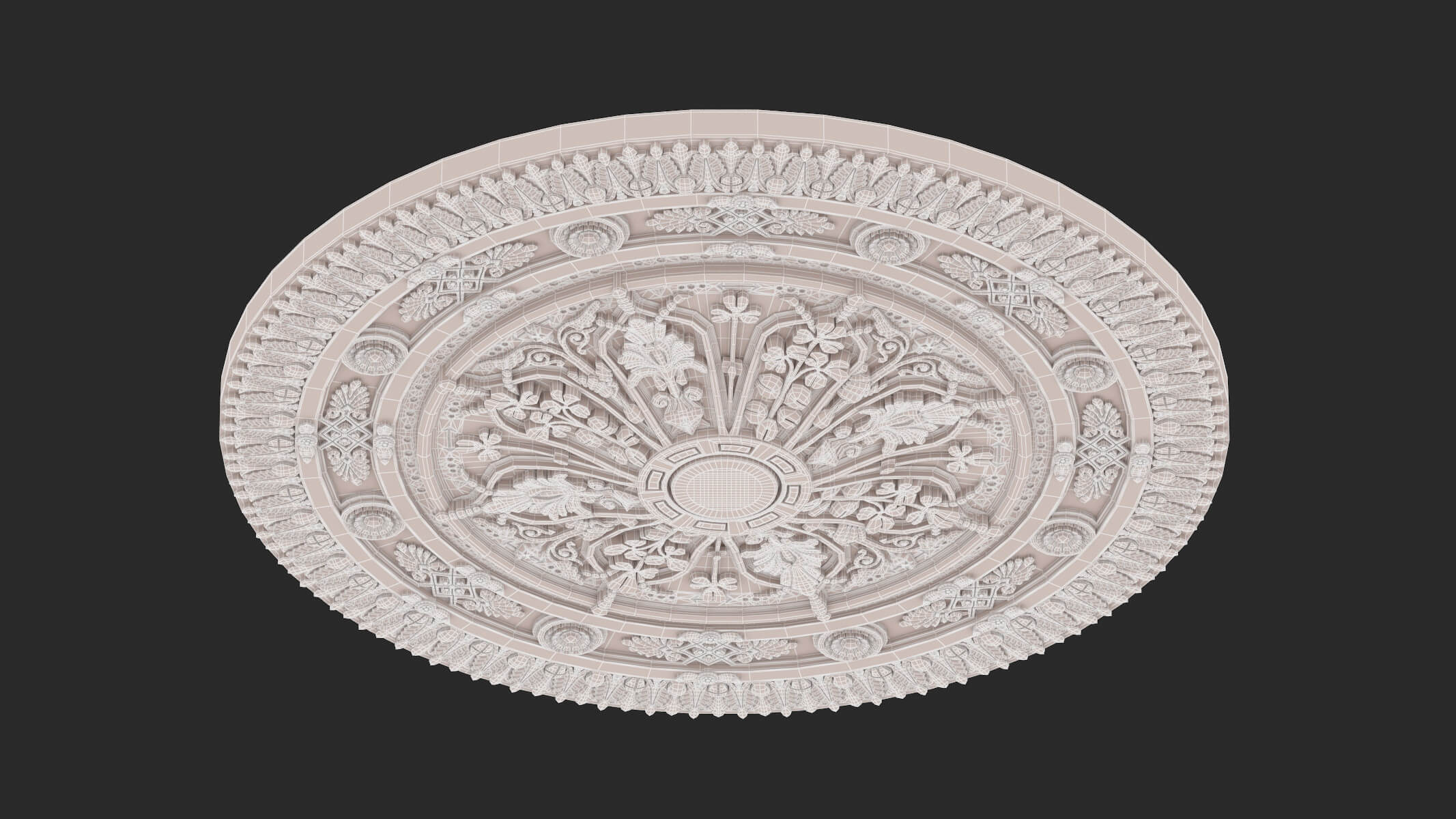 Classic Ceiling Medallion 39 - 3D Model by frezzy