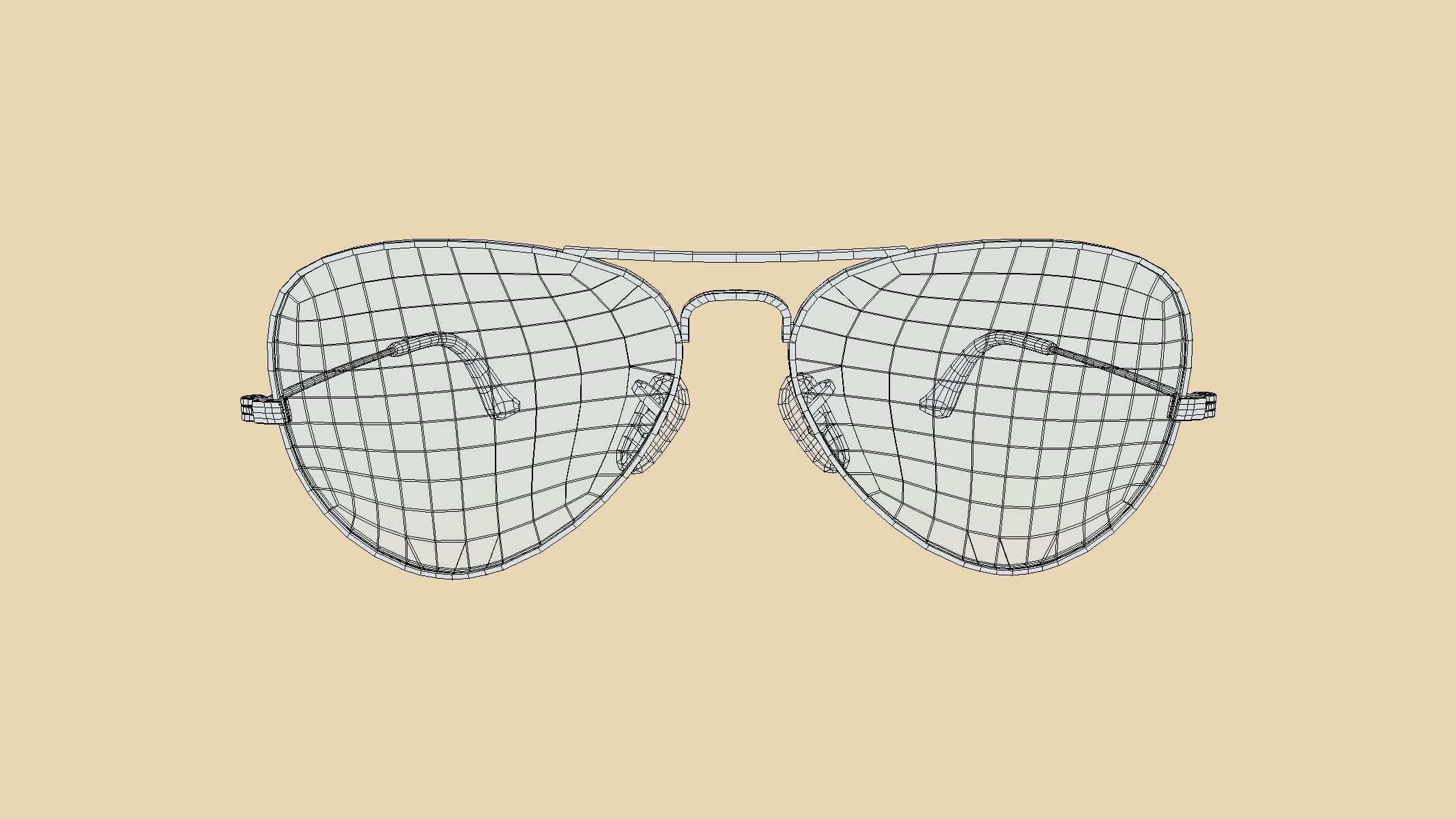 Classic Gradient Aviator Sunglasses Low Poly - 3D Model by frezzy