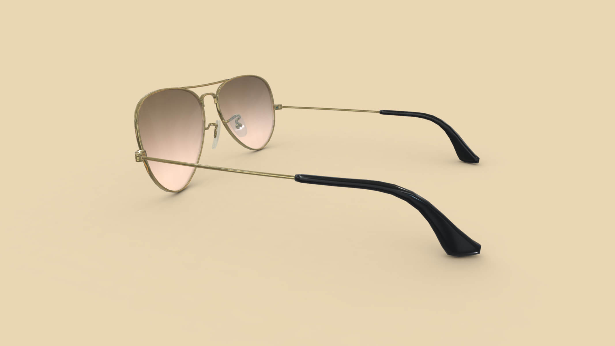 Classic Gradient Aviator Sunglasses Low Poly - 3D Model by frezzy