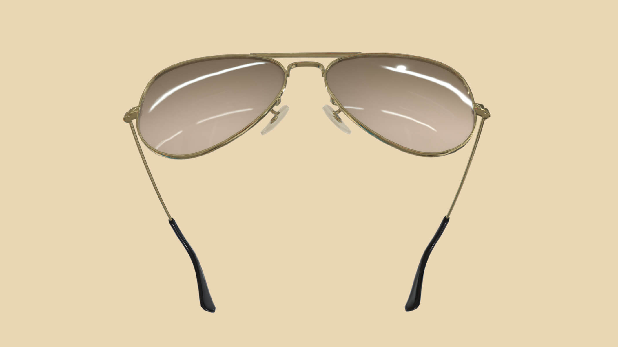 Classic Gradient Aviator Sunglasses Low Poly - 3D Model by frezzy