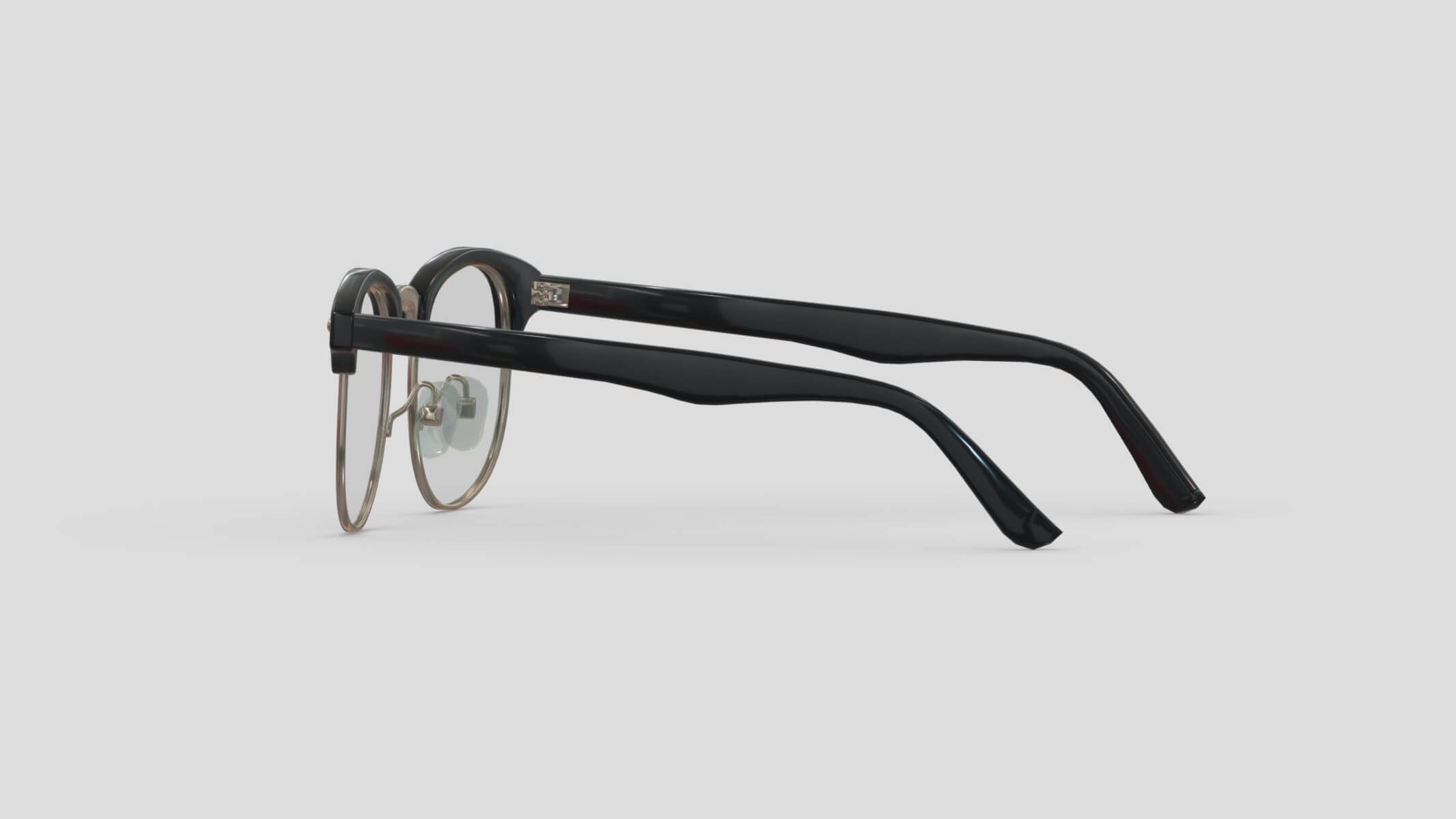 Classic Half Frame Glasses Low Poly - 3D Model by frezzy