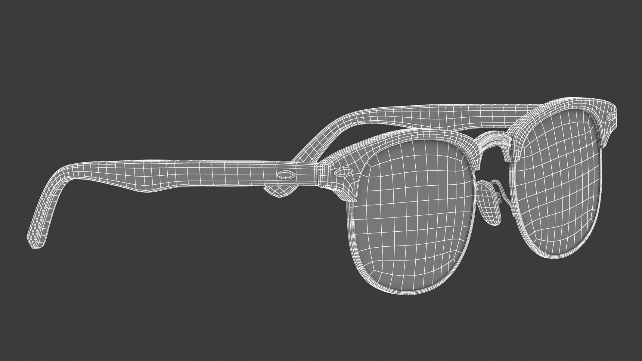 Classic Half Frame Glasses - 3D Model by frezzy