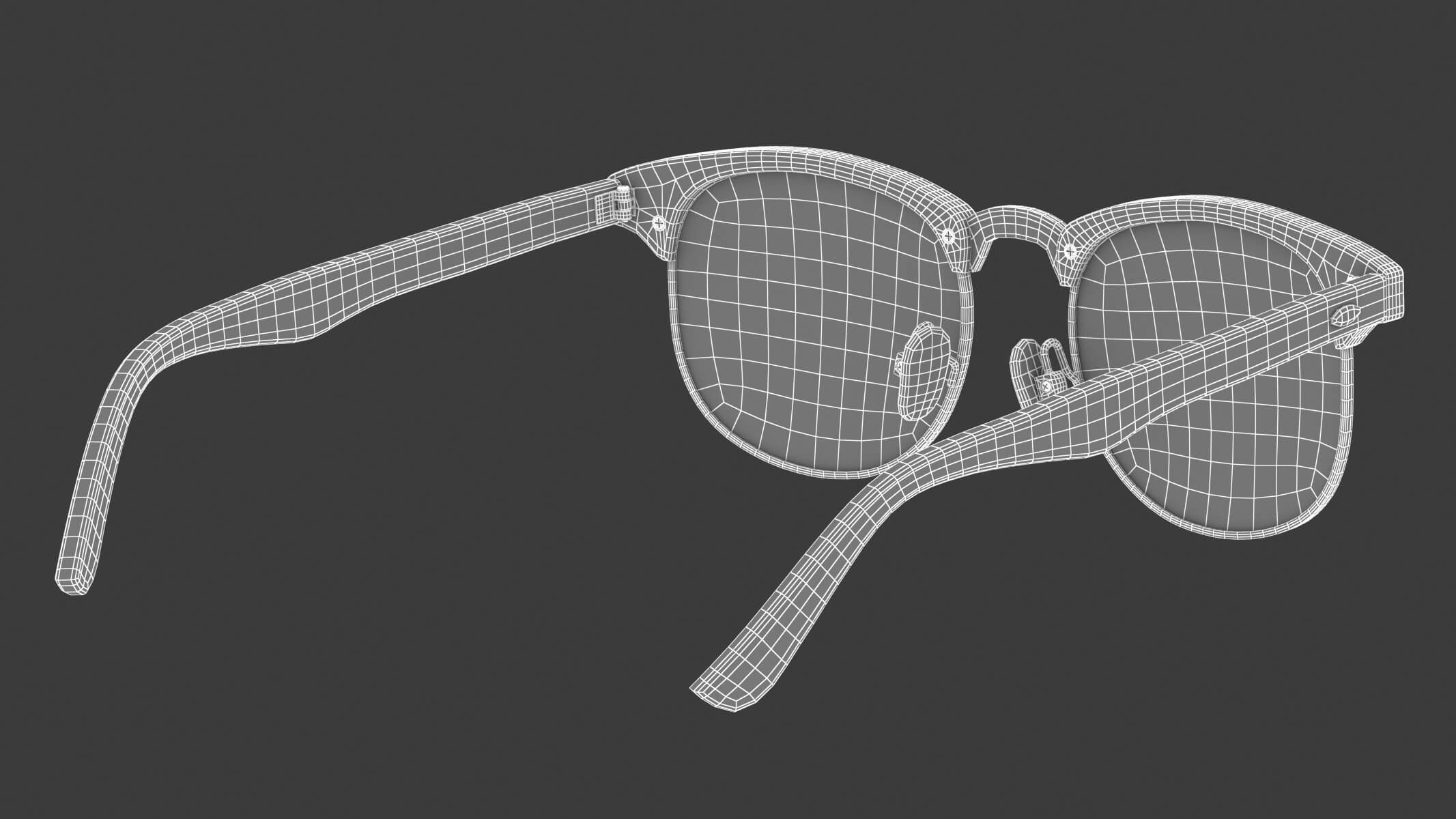 Classic Half Frame Glasses - 3D Model by frezzy