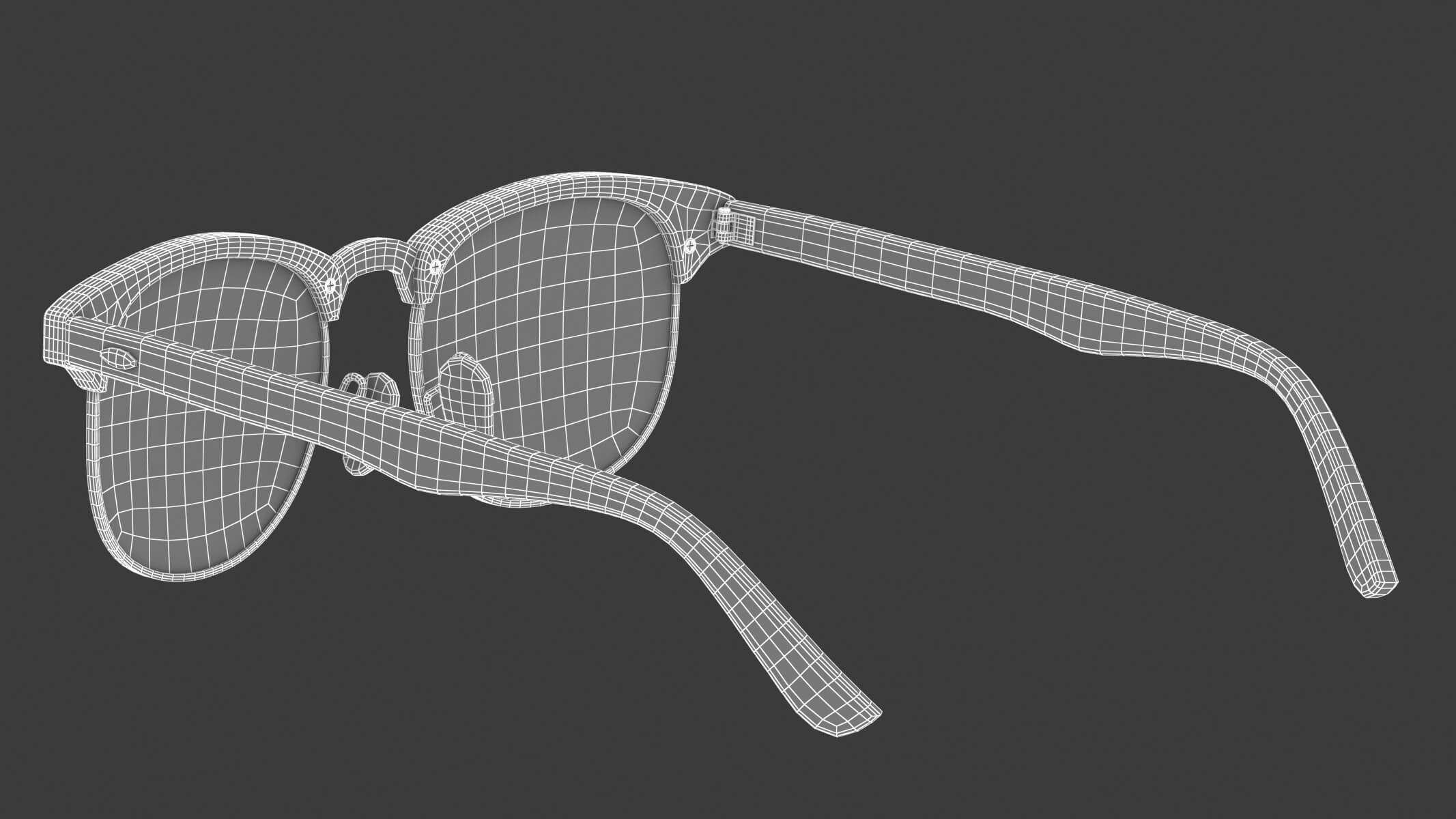 Classic Half Frame Glasses - 3D Model by frezzy