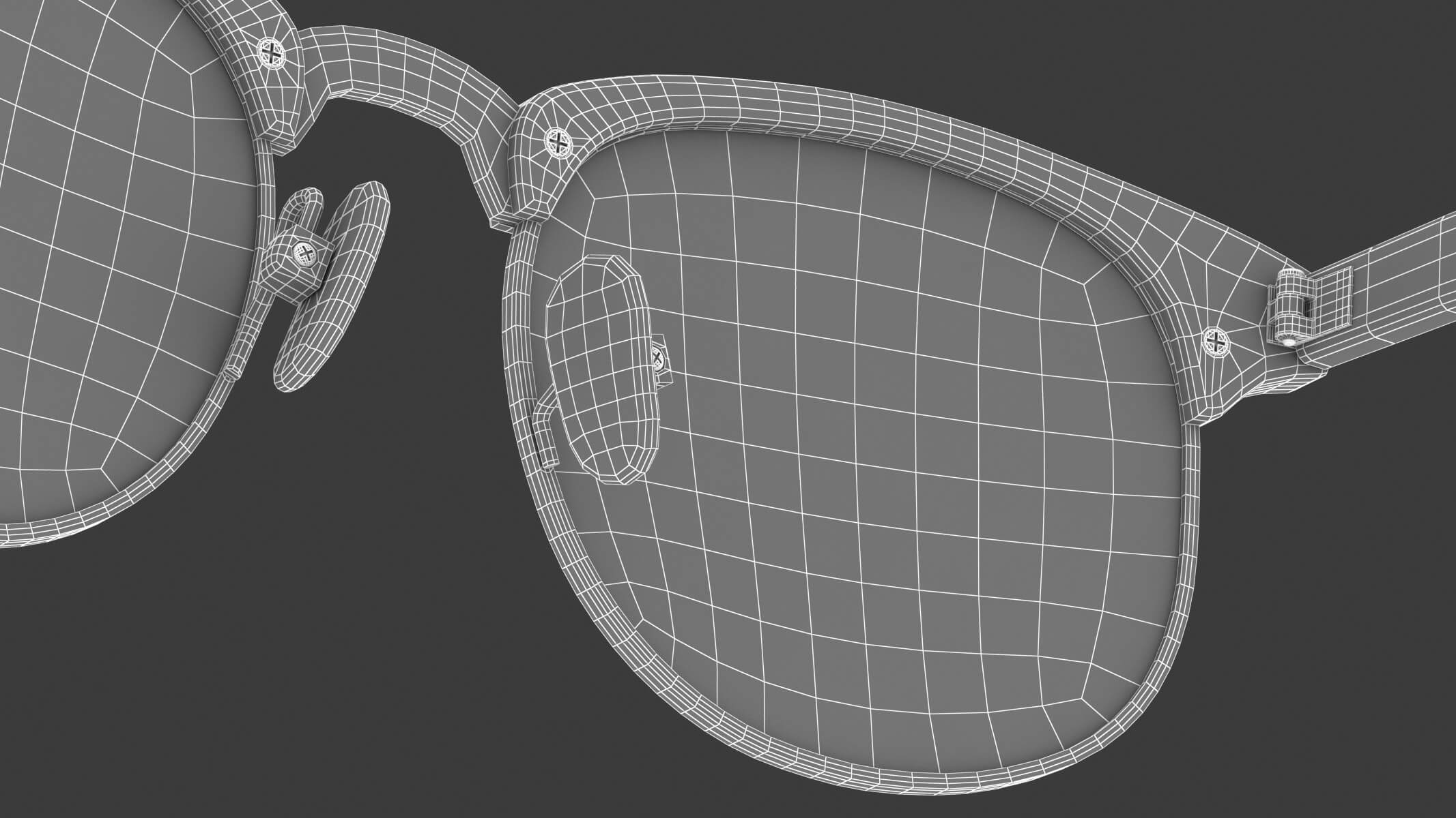 Classic Half Frame Glasses - 3D Model by frezzy