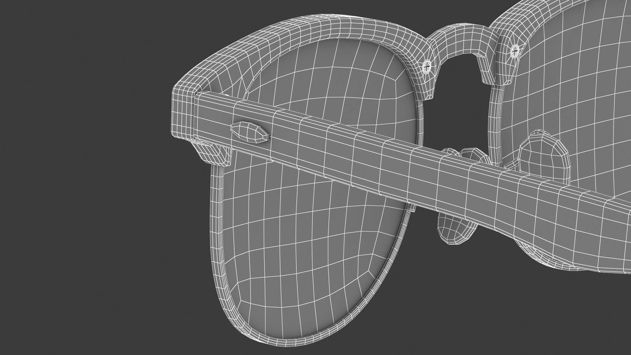 Classic Half Frame Glasses - 3D Model by frezzy