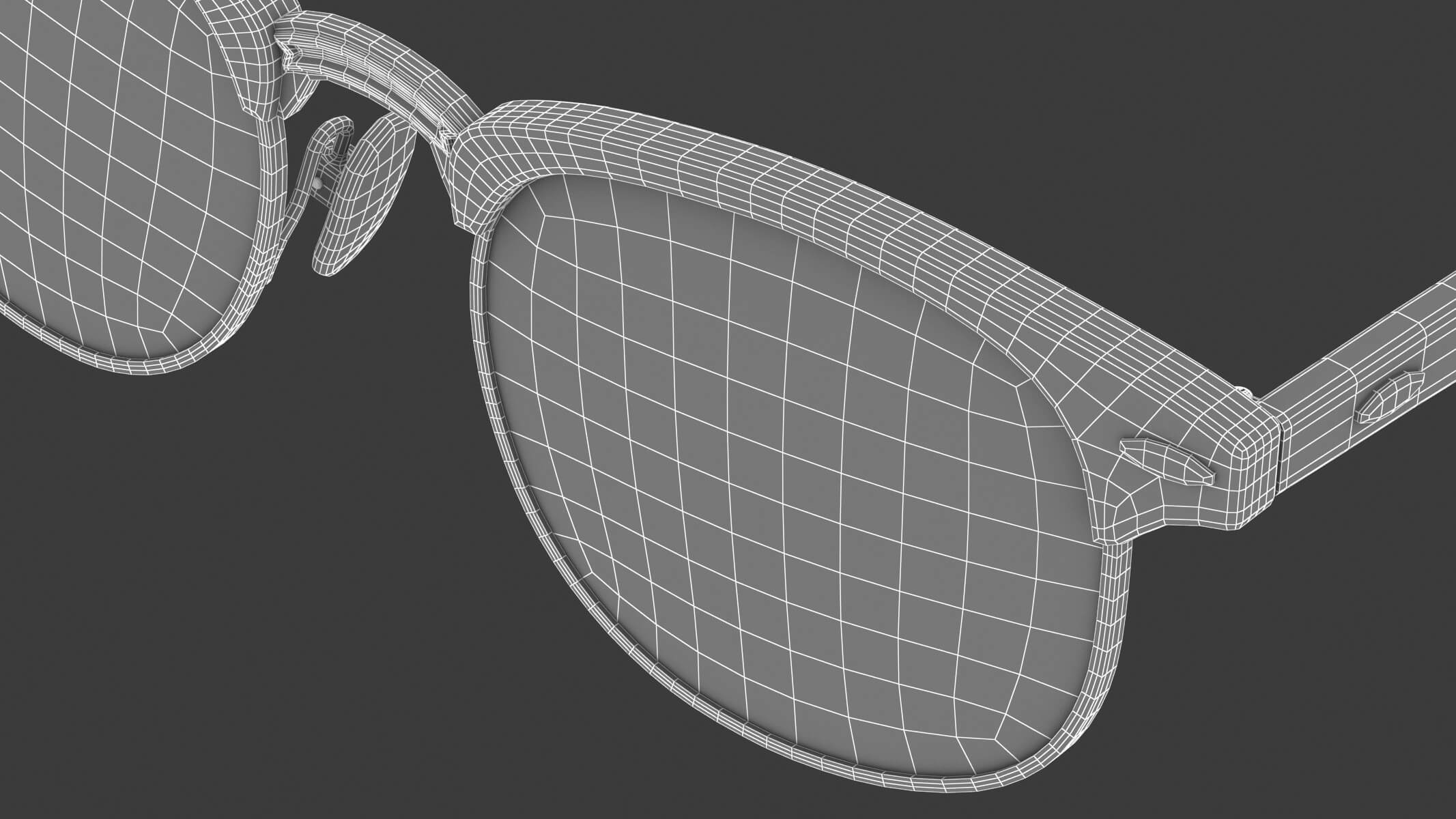 Classic Half Frame Glasses - 3D Model by frezzy