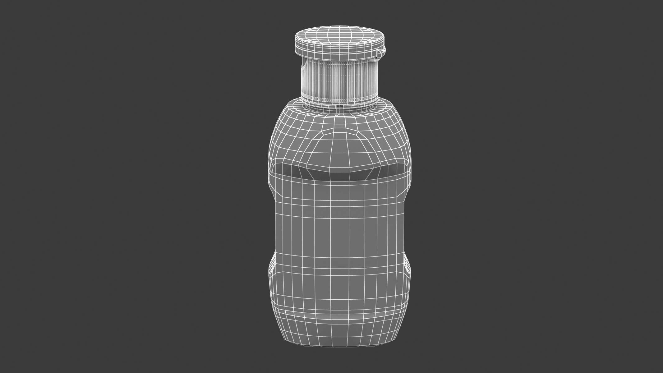Clear Plastic Cylinder Bottle - 3D Model by frezzy