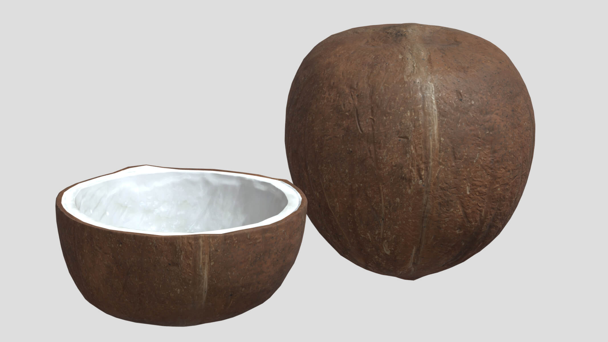 Coconut 01 Low Poly - 3D Model by frezzy