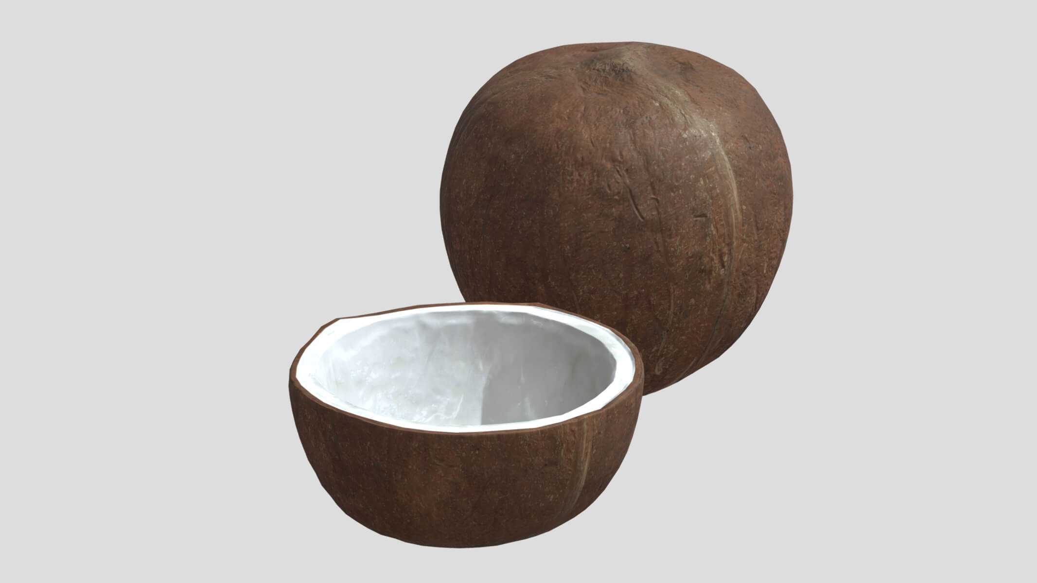 Coconut 01 Low Poly - 3D Model by frezzy