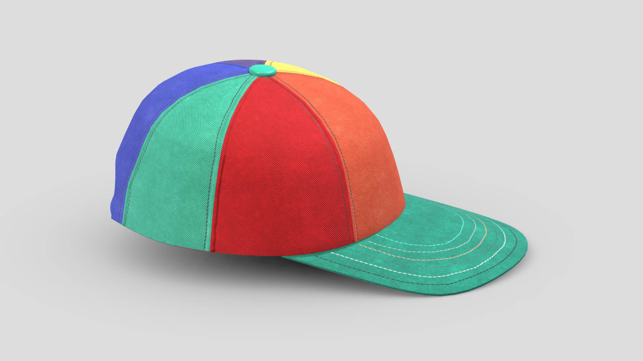 Colorful Hat Low Poly - 3D Model by frezzy