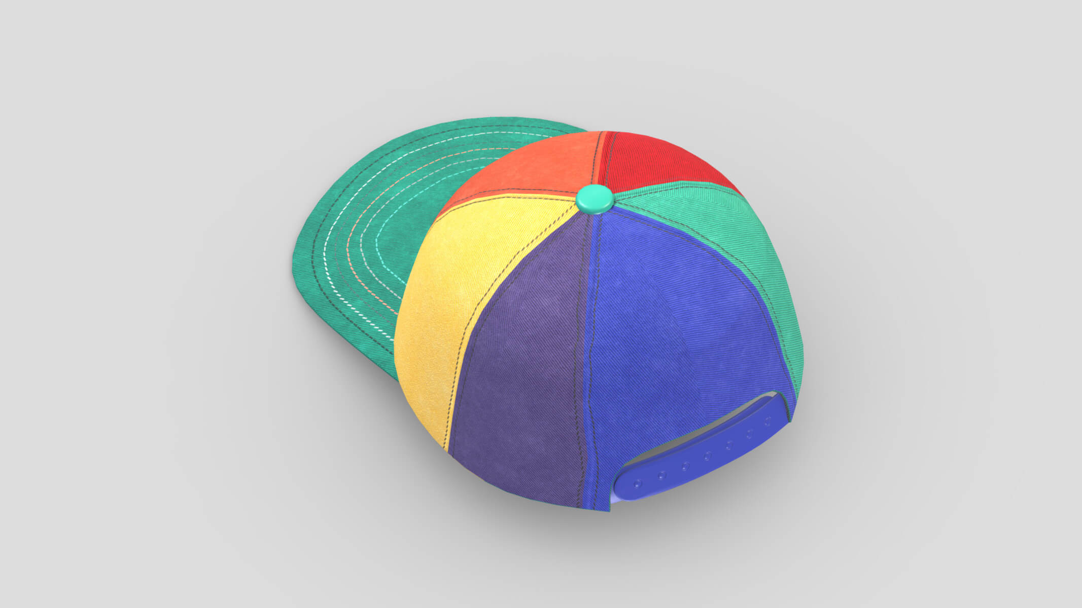 Colorful Hat Low Poly - 3D Model by frezzy