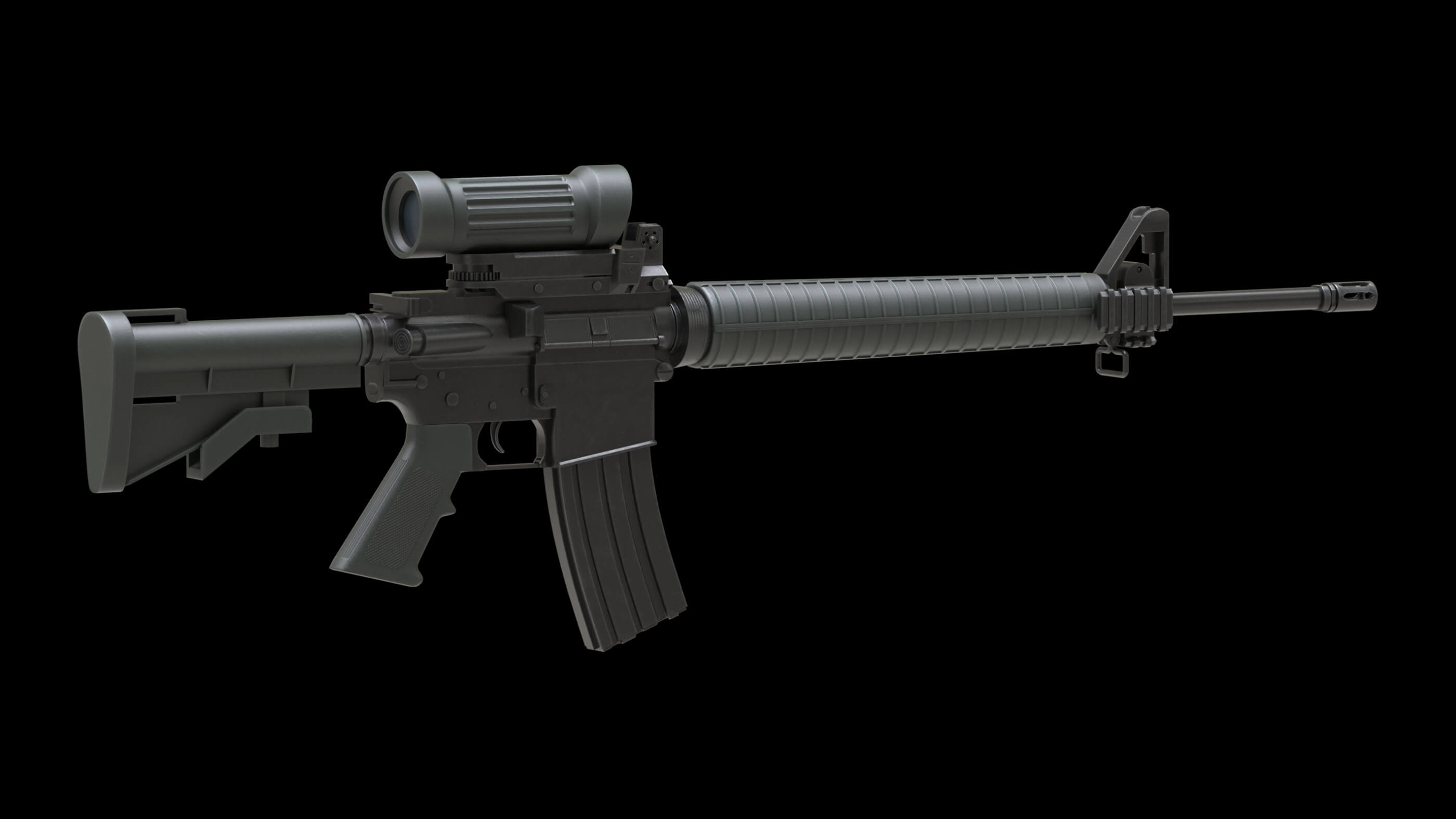 Colt Canada C7A2 Low Poly - 3D Model by frezzy