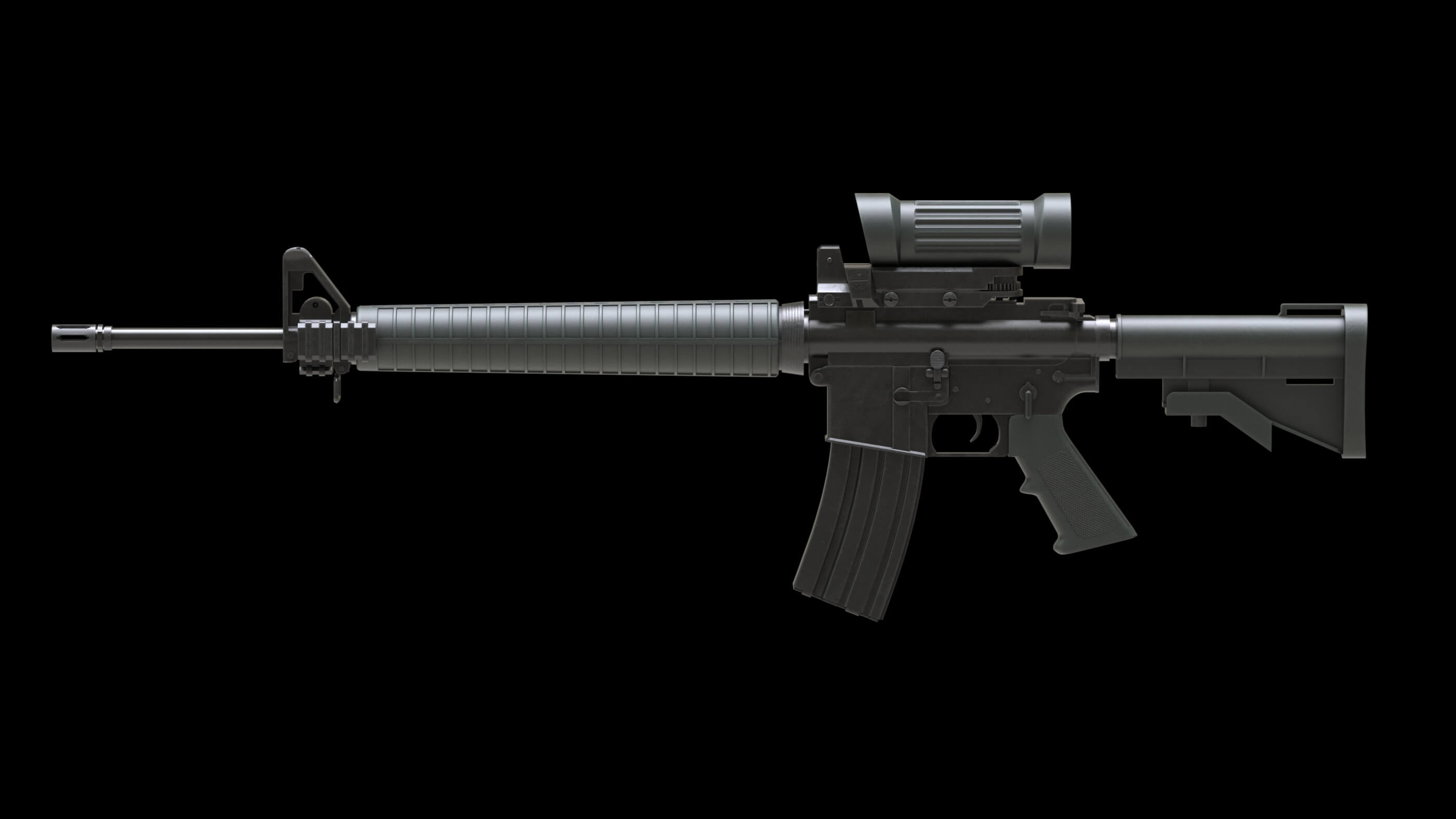 Colt Canada C7A2 Low Poly - 3D Model by frezzy