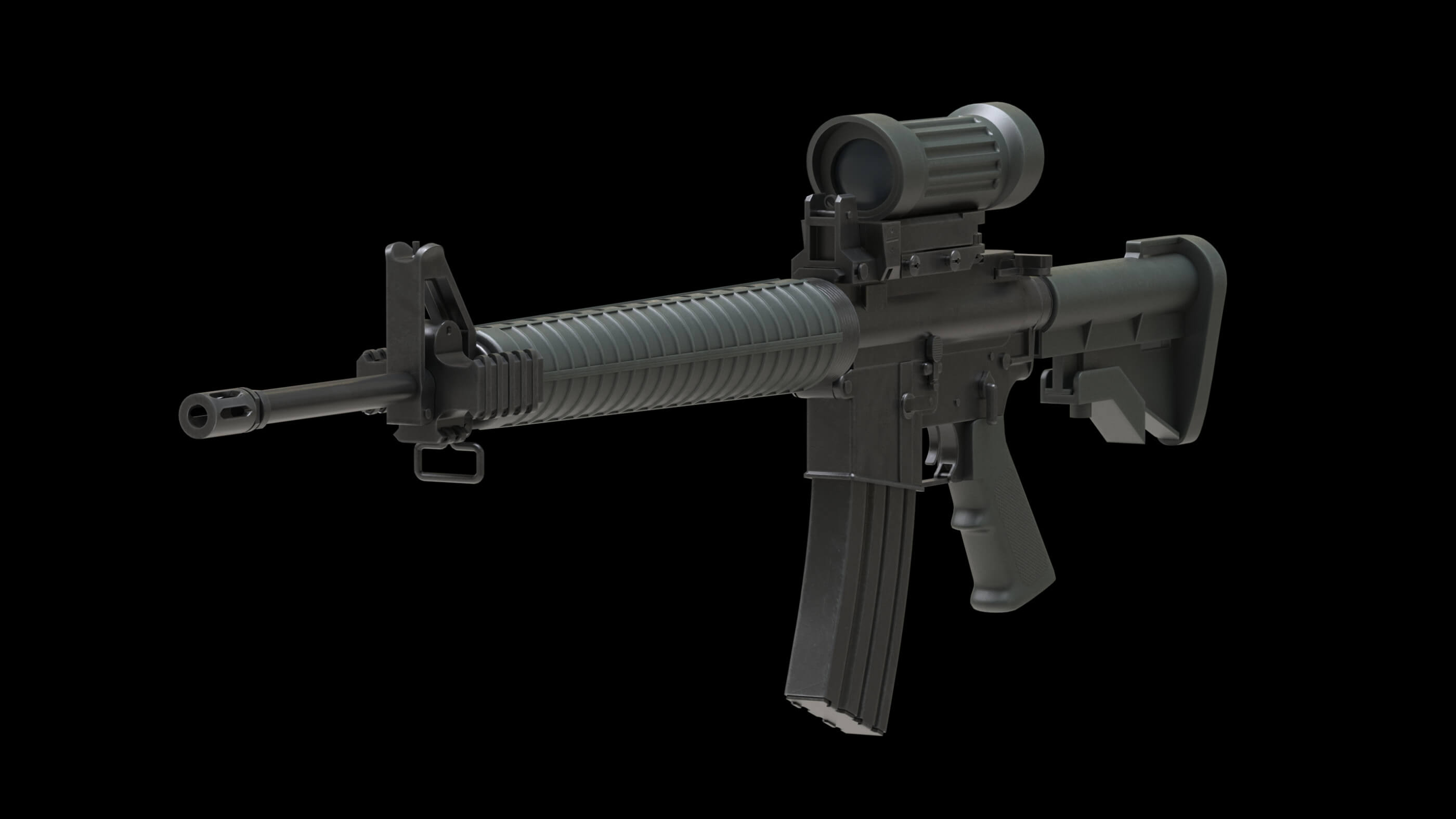 Colt Canada C7A2 Low Poly - 3D Model by frezzy