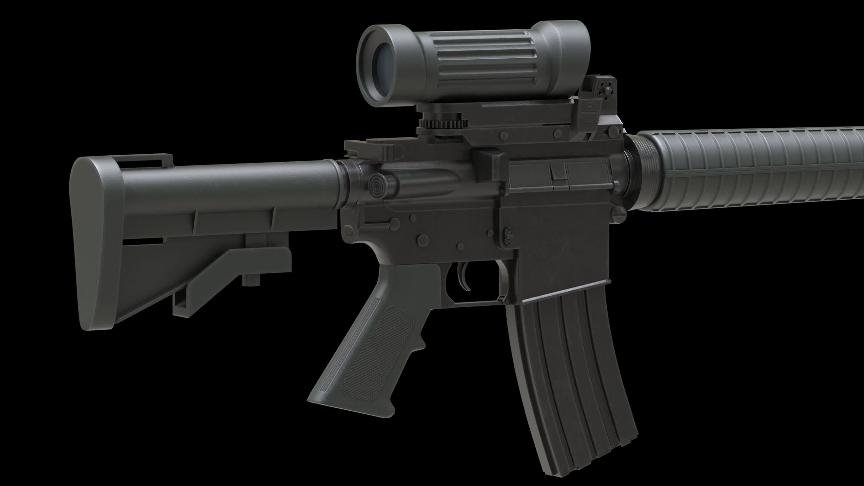 Colt Canada C7A2 Low Poly - 3D Model by frezzy