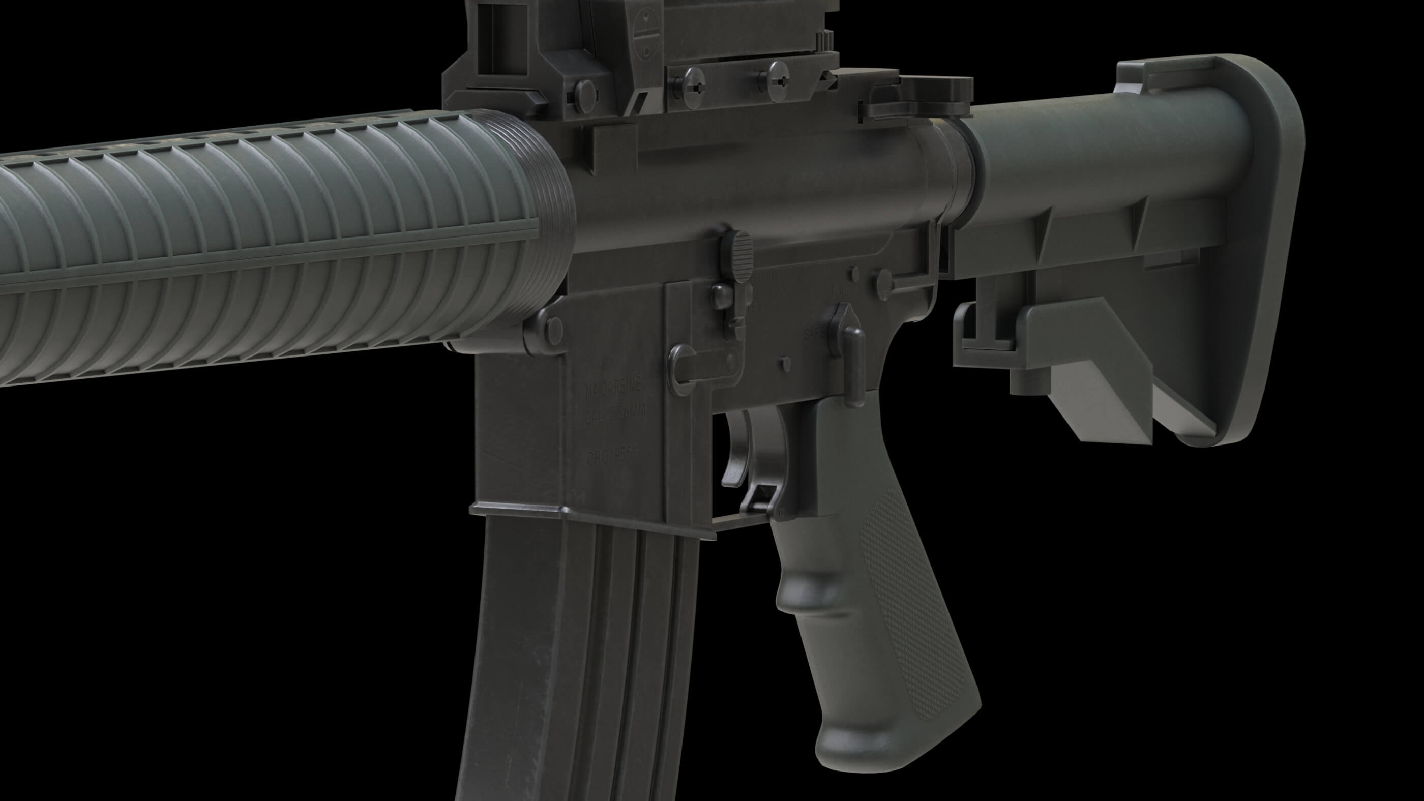 Colt Canada C7A2 Low Poly - 3D Model by frezzy