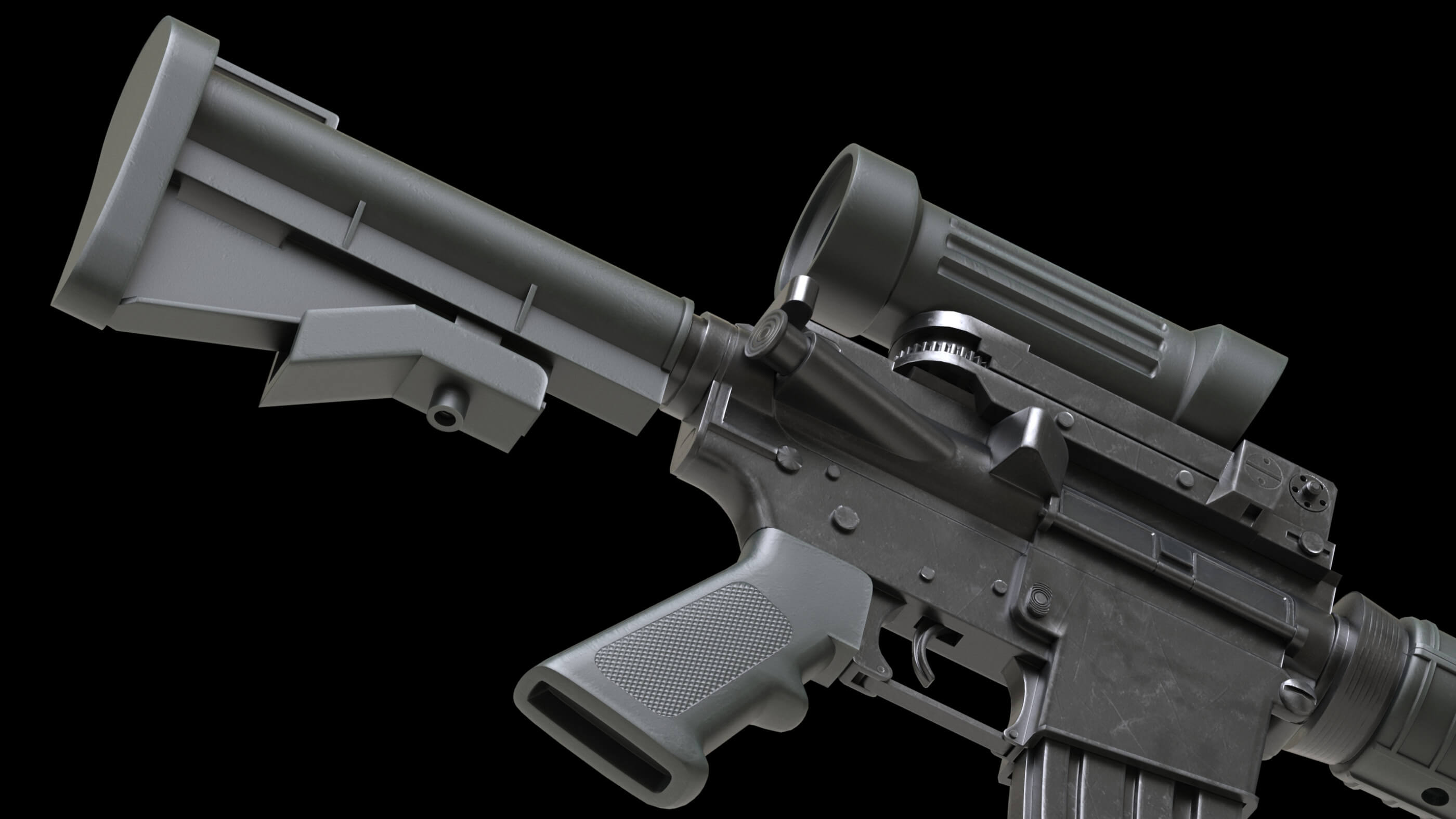 Colt Canada C7A2 Low Poly - 3D Model by frezzy