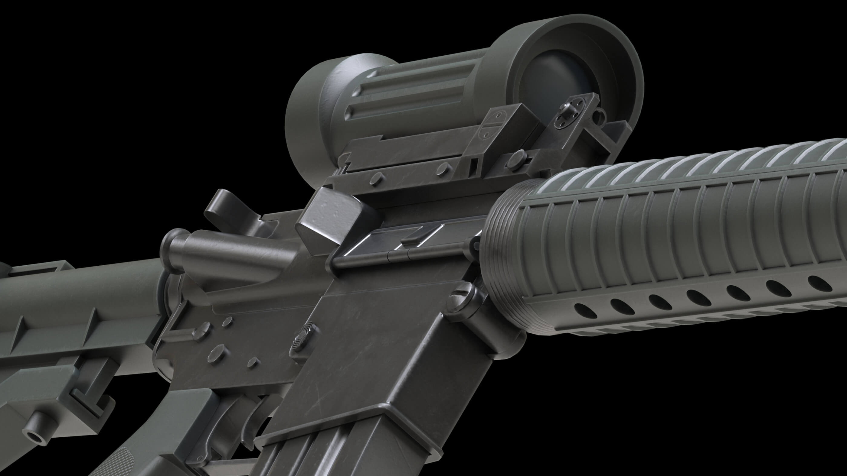 Colt Canada C7A2 Low Poly - 3D Model by frezzy