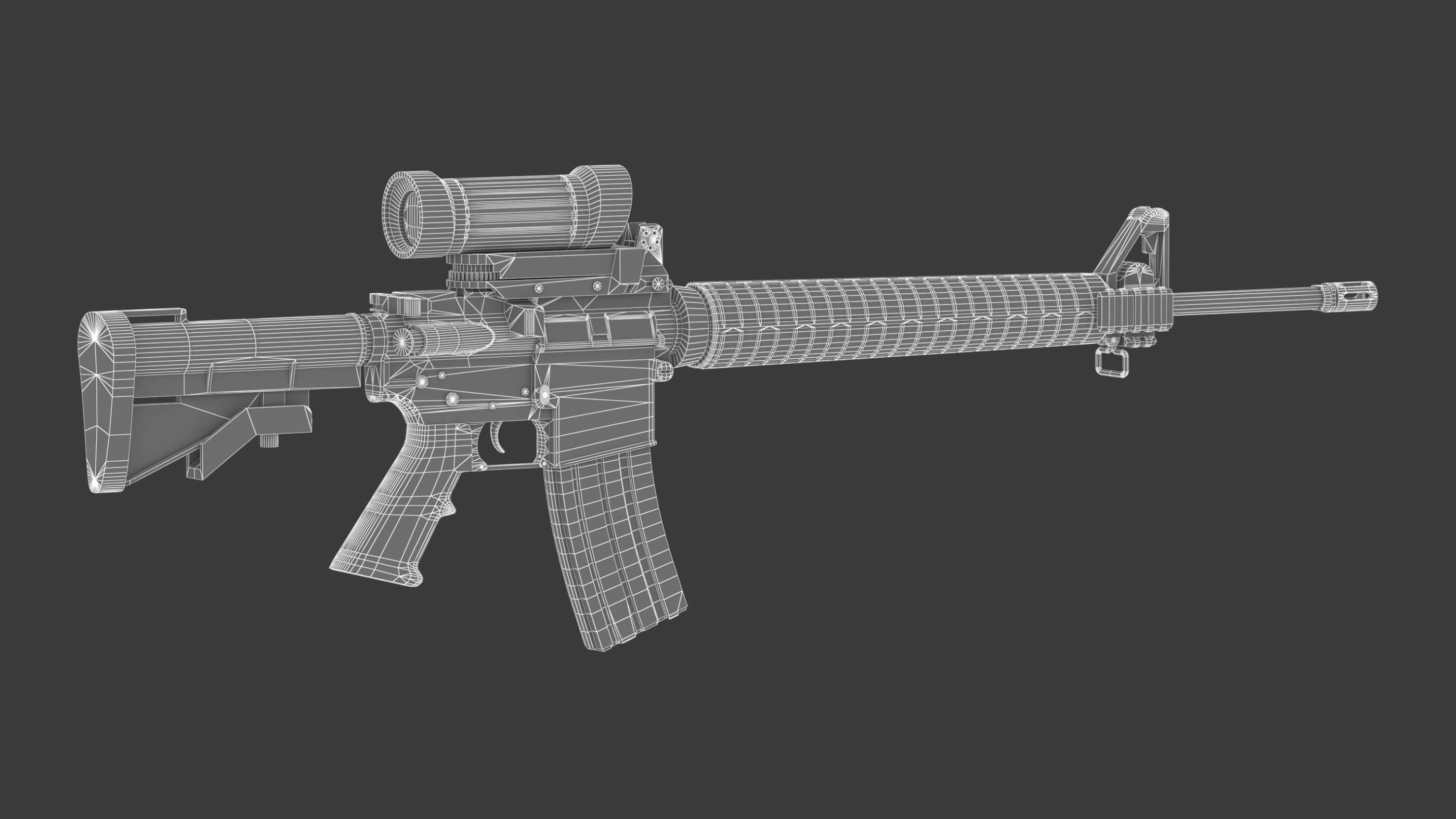 Colt Canada C7A2 Low Poly - 3D Model by frezzy