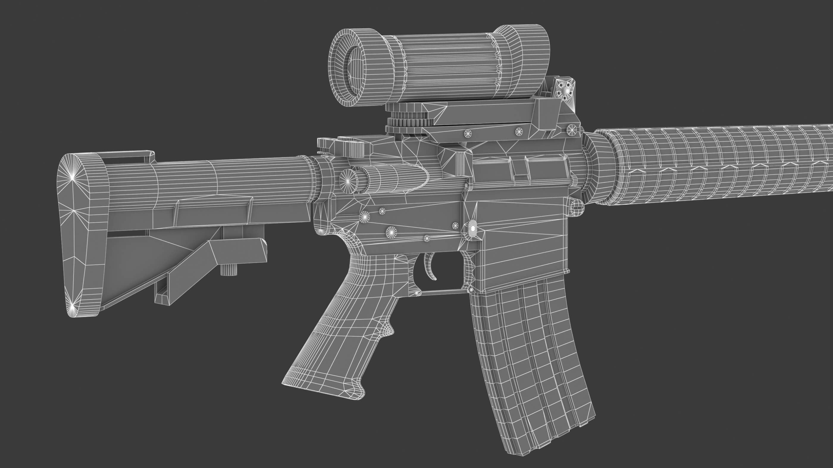 Colt Canada C7A2 Low Poly - 3D Model by frezzy