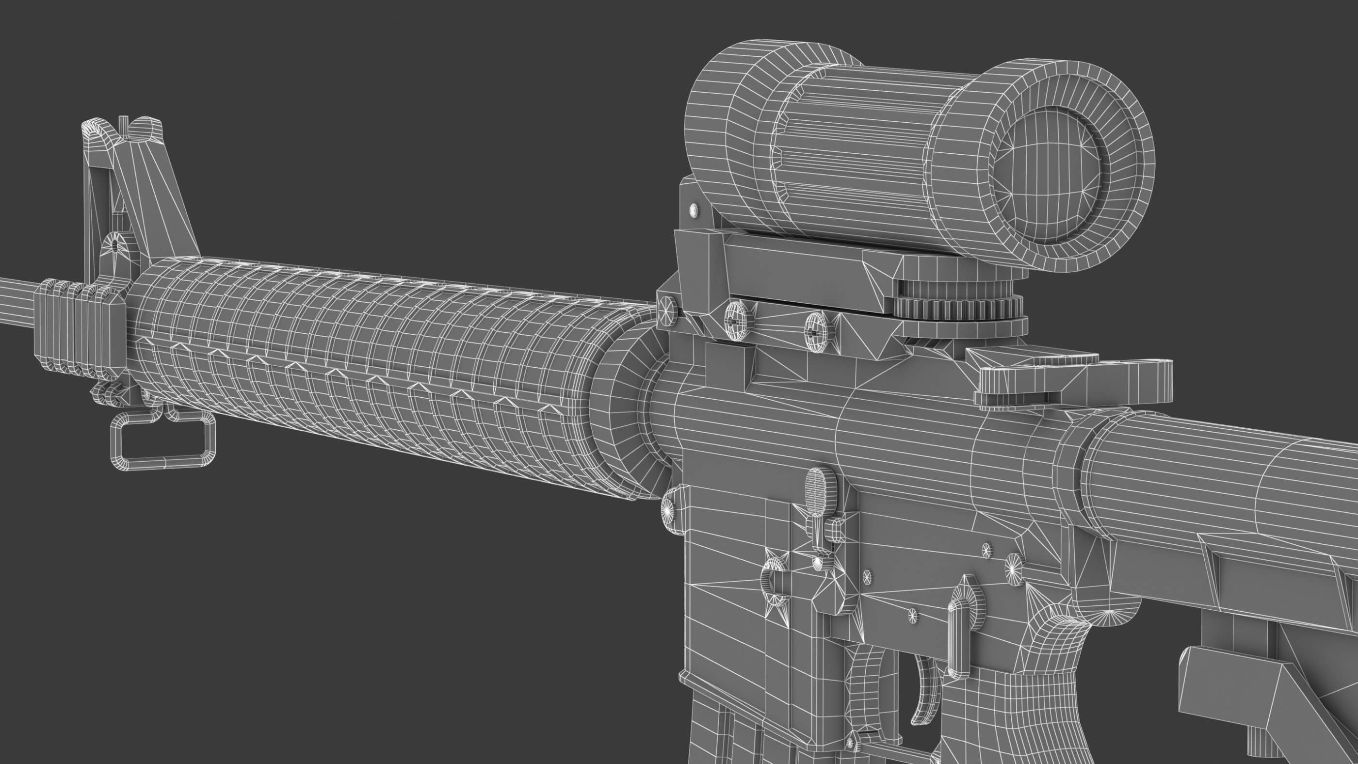 Colt Canada C7A2 Low Poly - 3D Model by frezzy