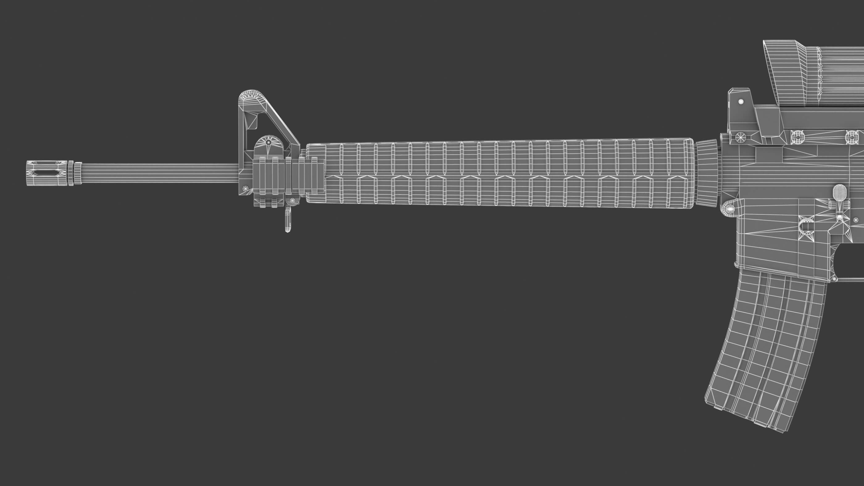 Colt Canada C7A2 Low Poly - 3D Model by frezzy