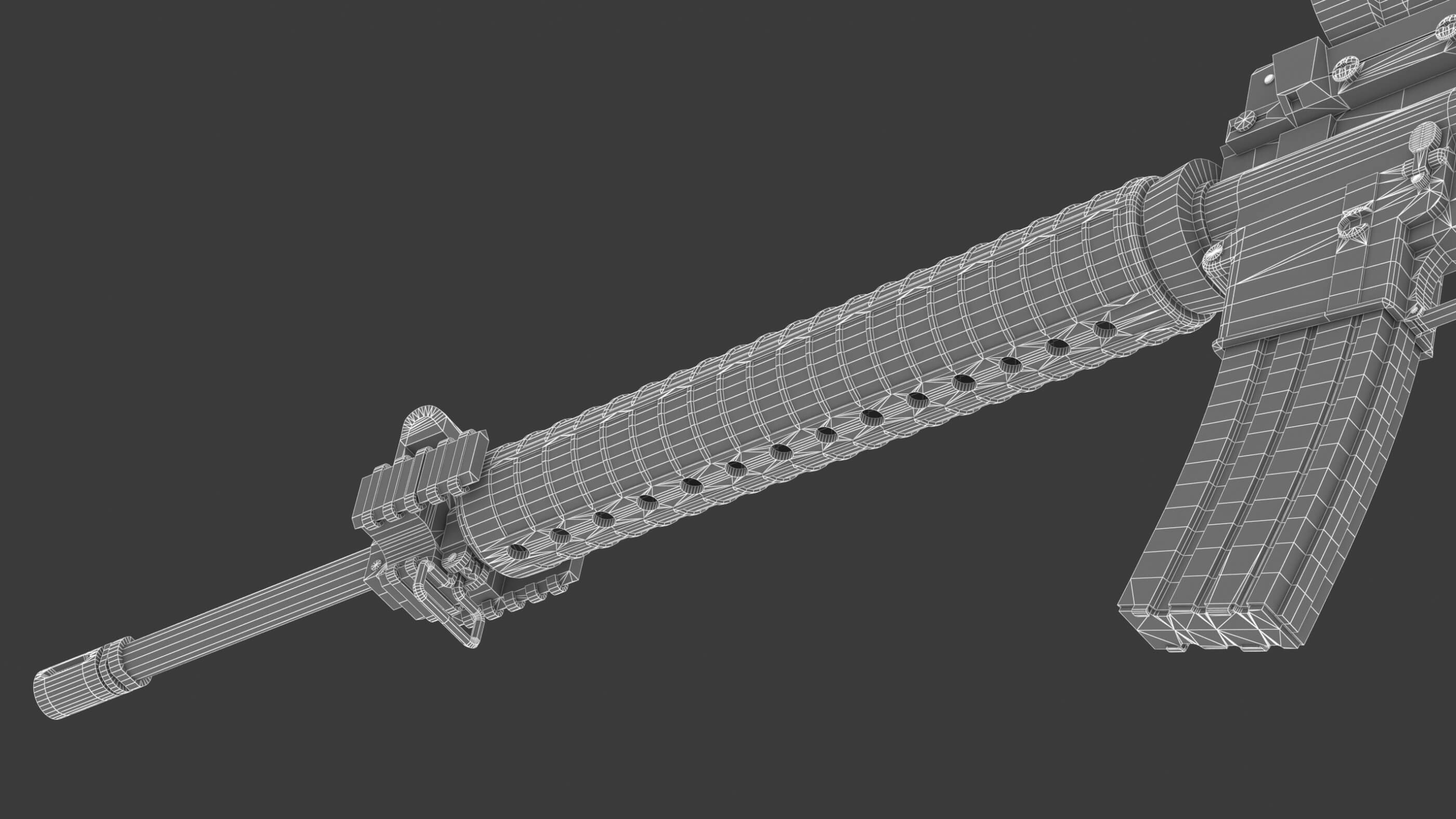 Colt Canada C7A2 Low Poly - 3D Model by frezzy