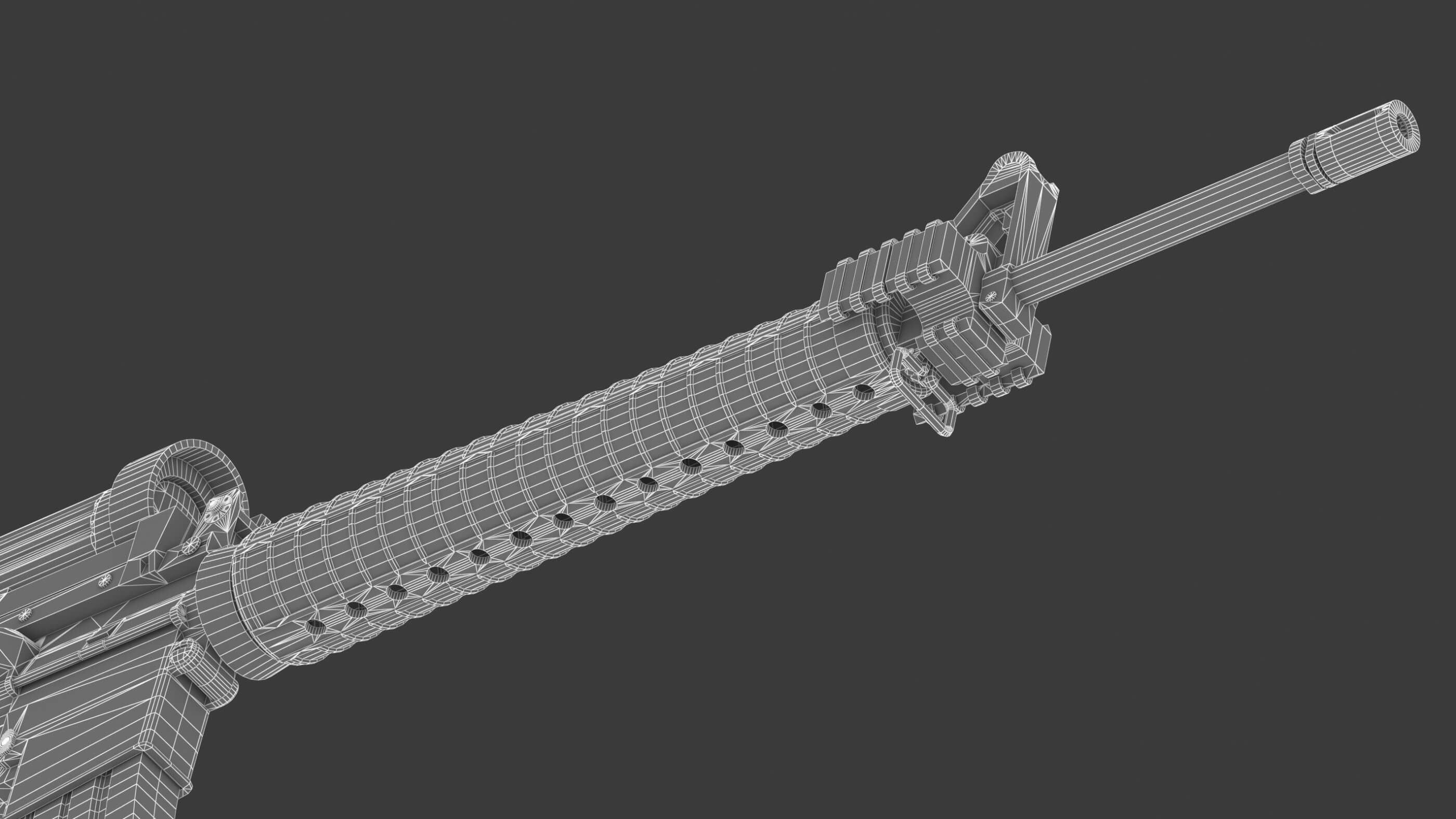 Colt Canada C7A2 Low Poly - 3D Model by frezzy