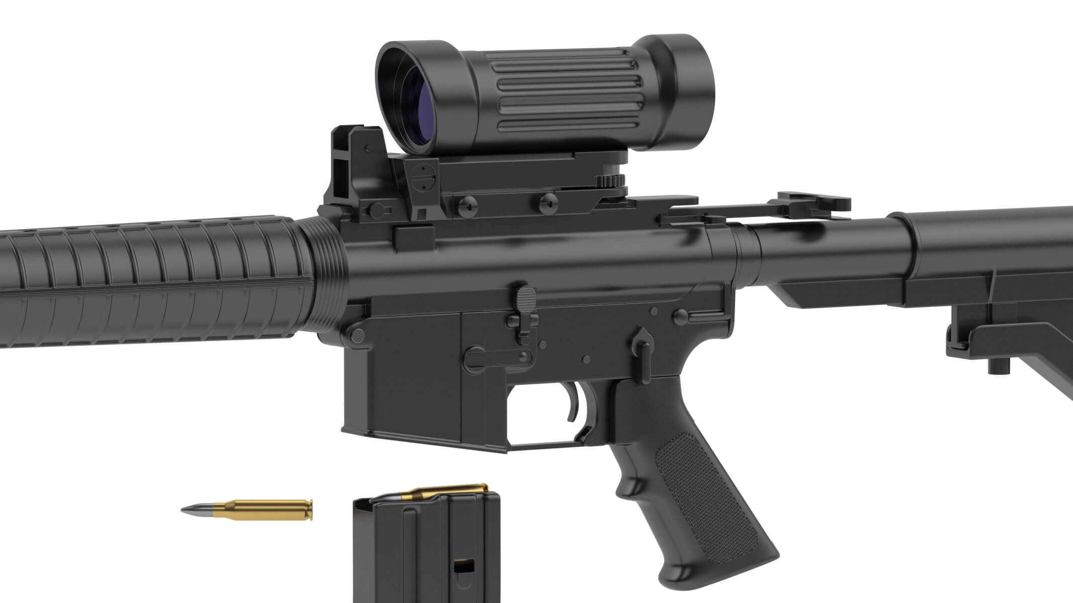 Colt Canada C7A2 - 3D Model by frezzy