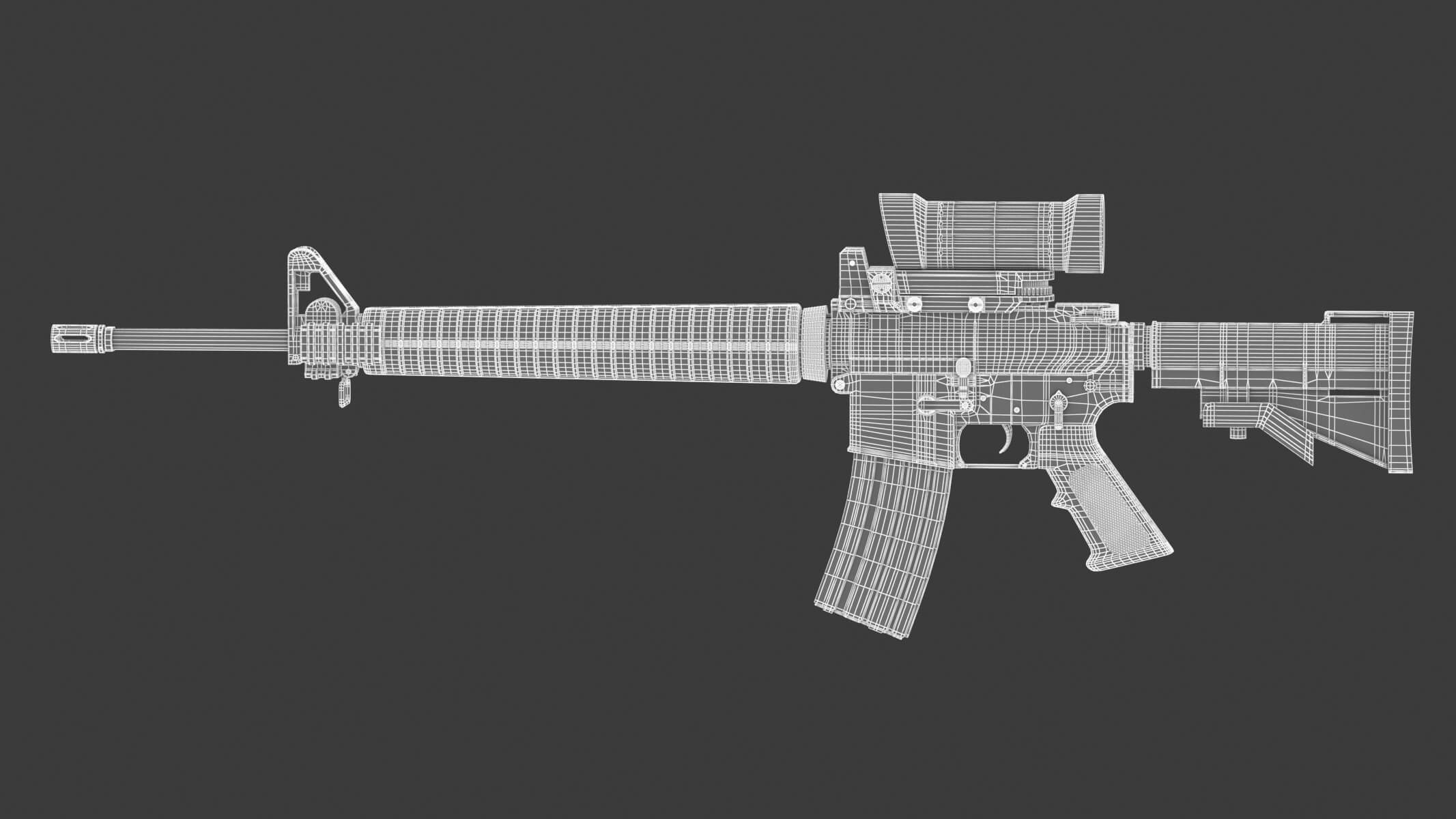 Colt Canada C7A2 - 3D Model by frezzy