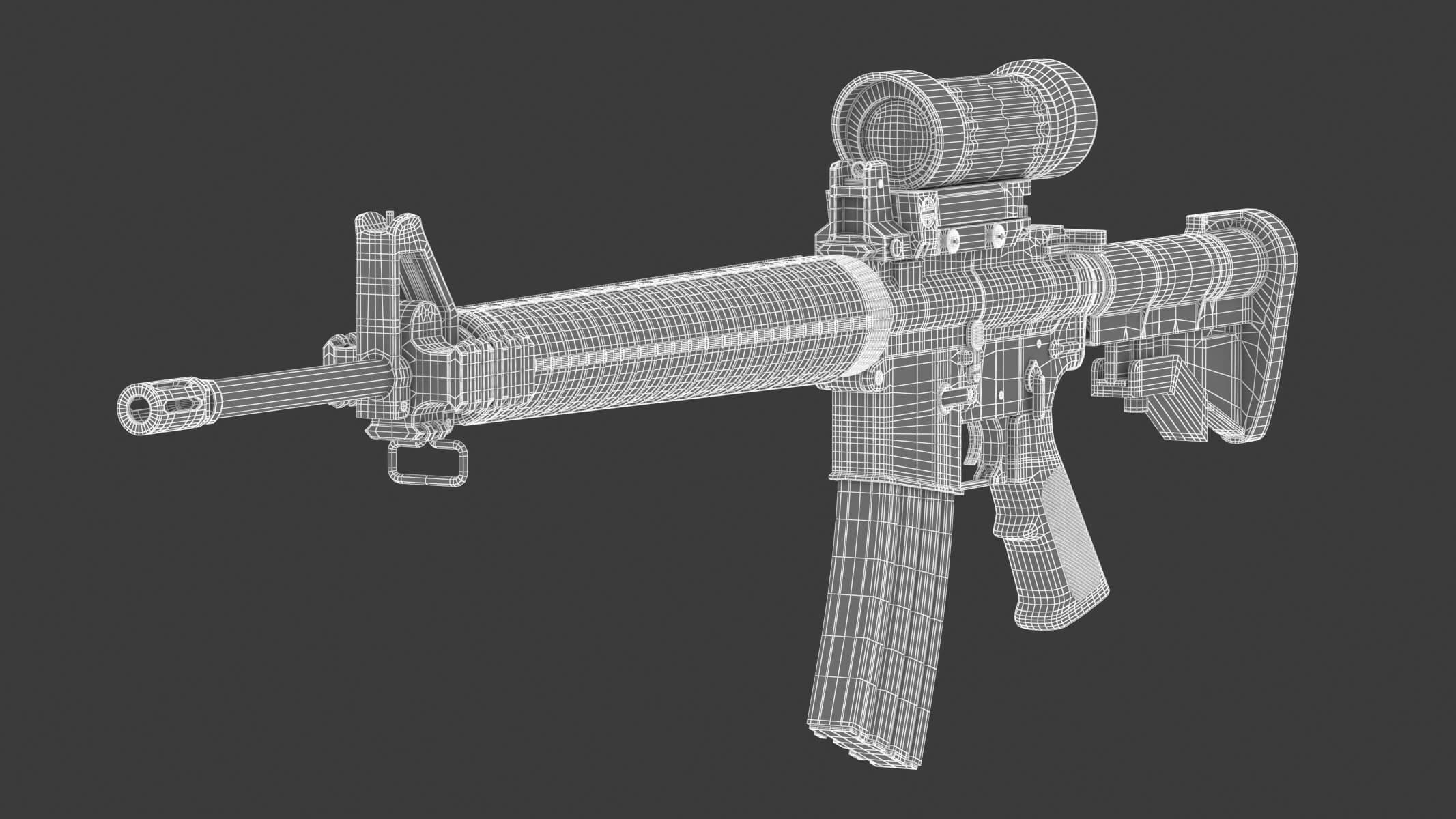 Colt Canada C7A2 - 3D Model by frezzy