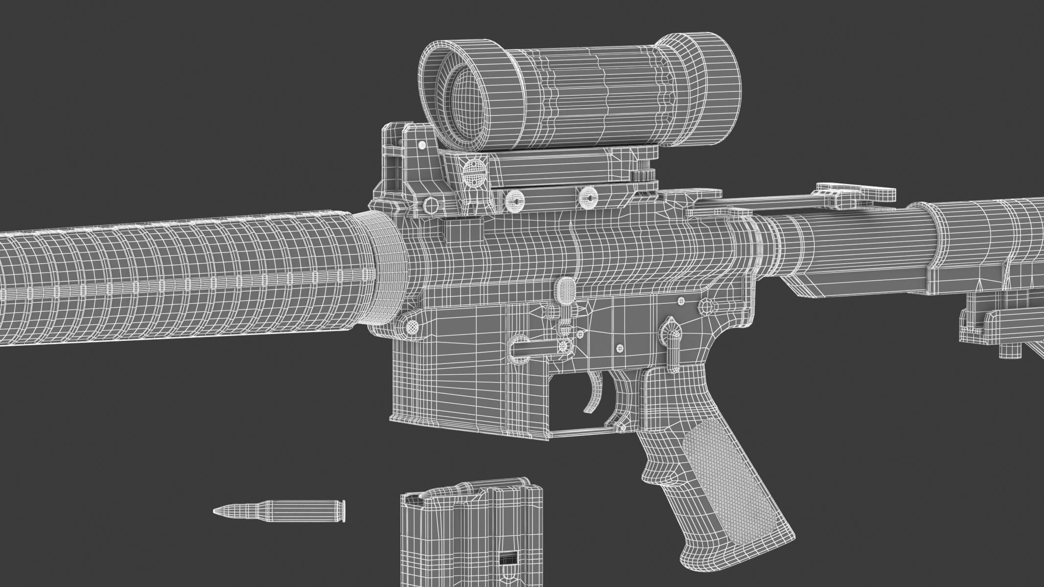 Colt Canada C7A2 - 3D Model by frezzy