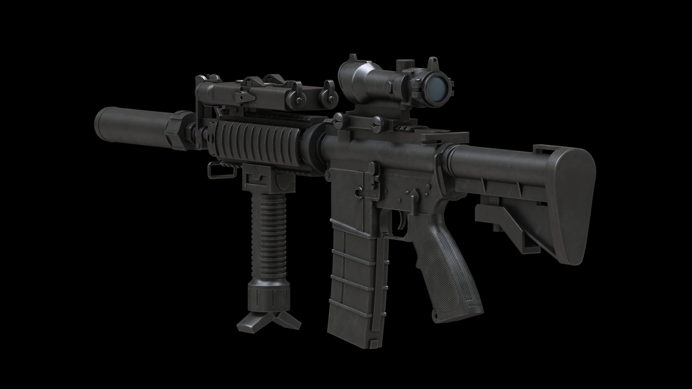 Colt Canada C8Sfw Low Poly - 3D Model by frezzy