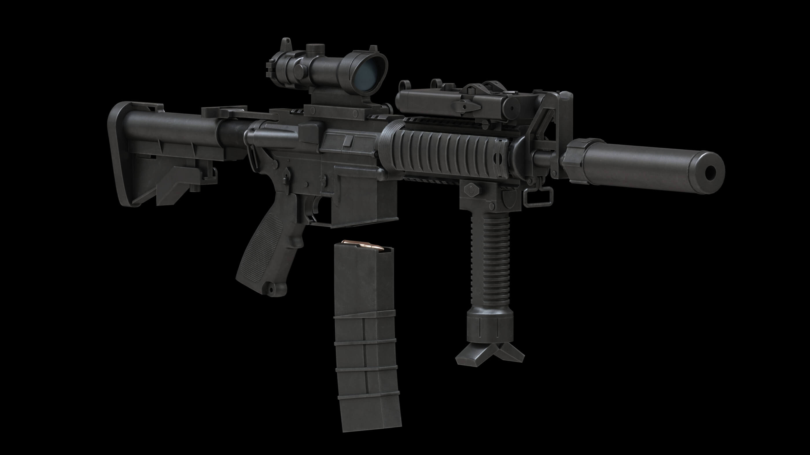 Colt Canada C8Sfw Low Poly - 3D Model by frezzy
