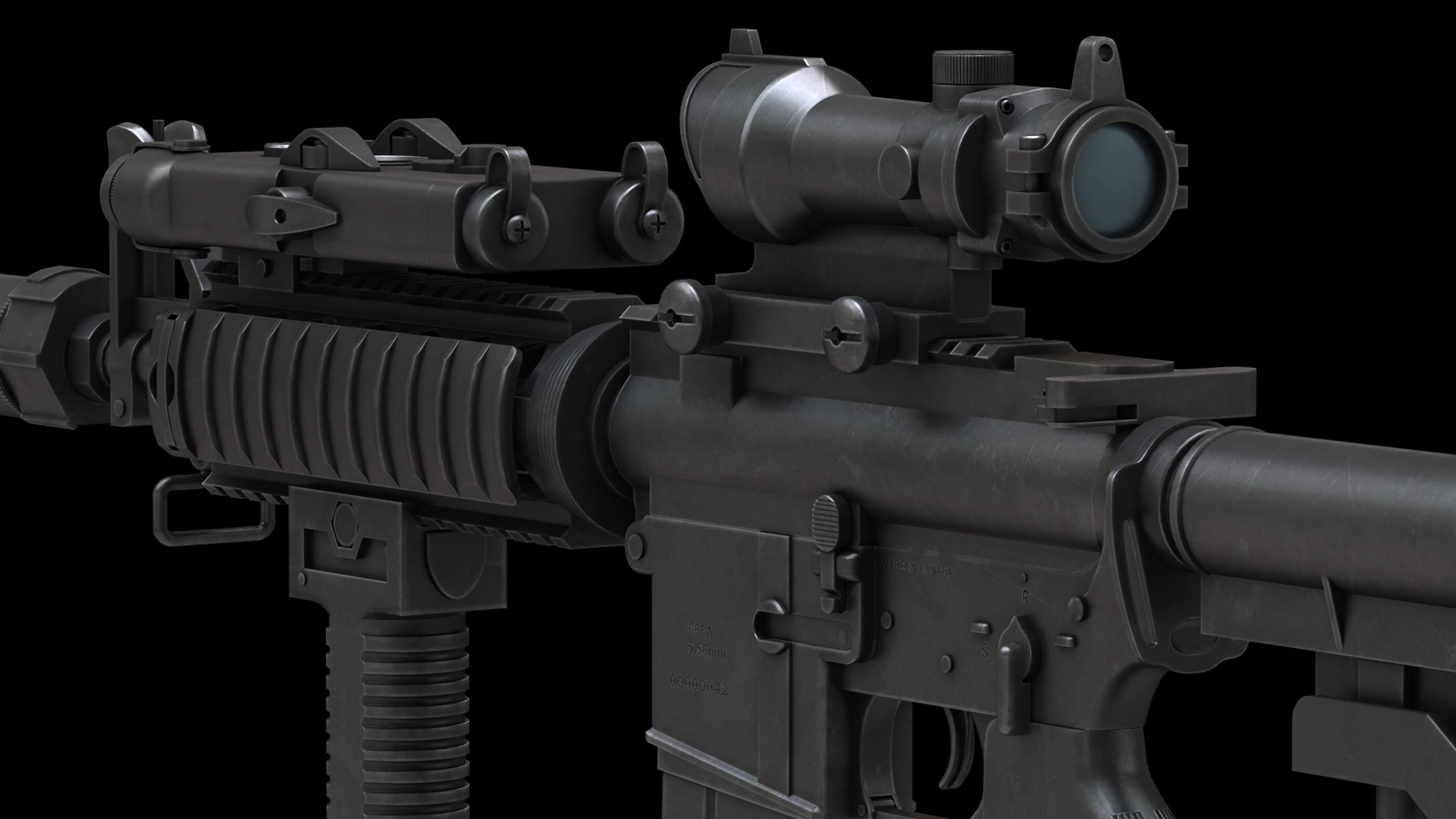 Colt Canada C8Sfw Low Poly - 3D Model by frezzy