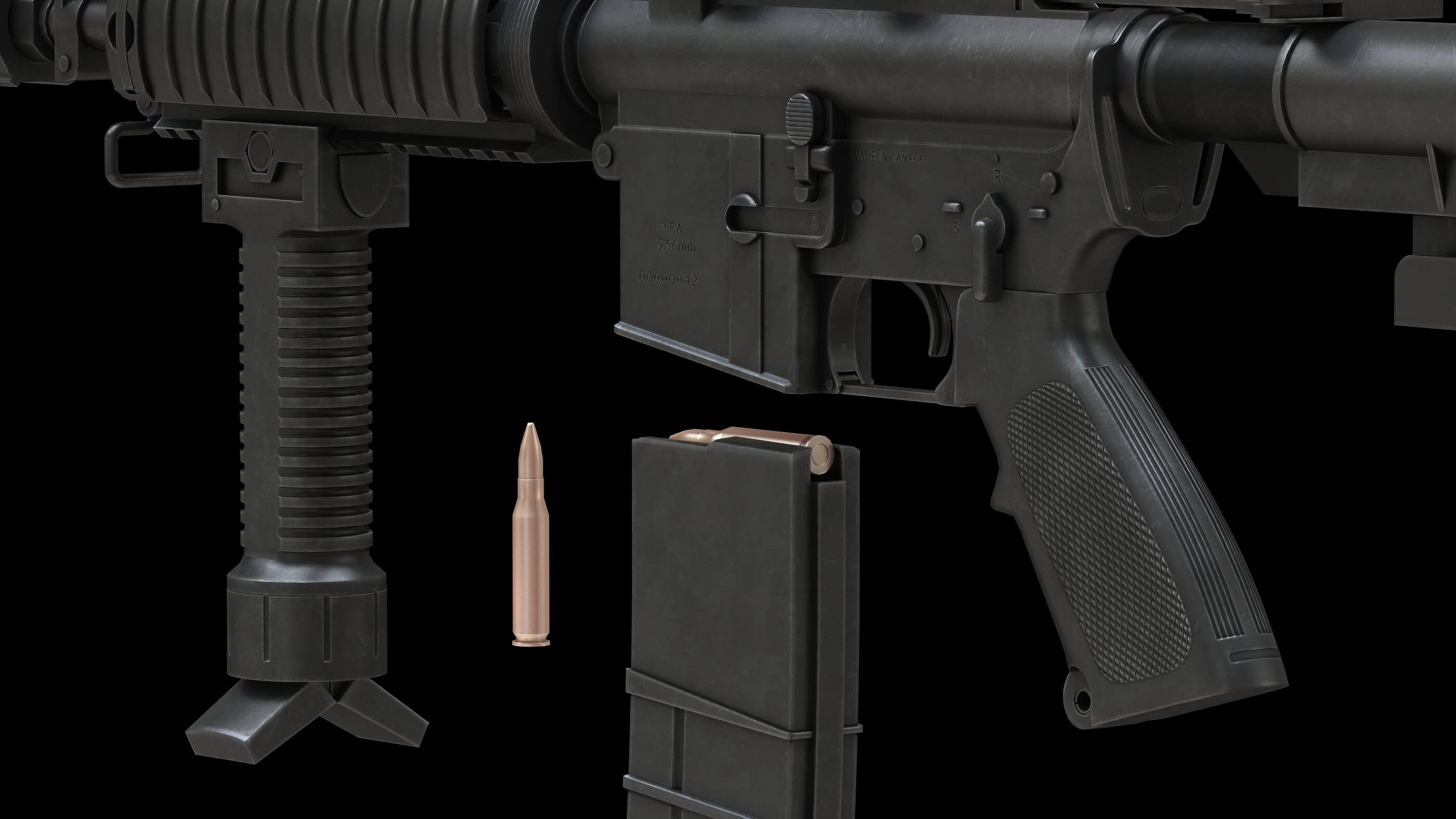 Colt Canada C8Sfw Low Poly - 3D Model by frezzy