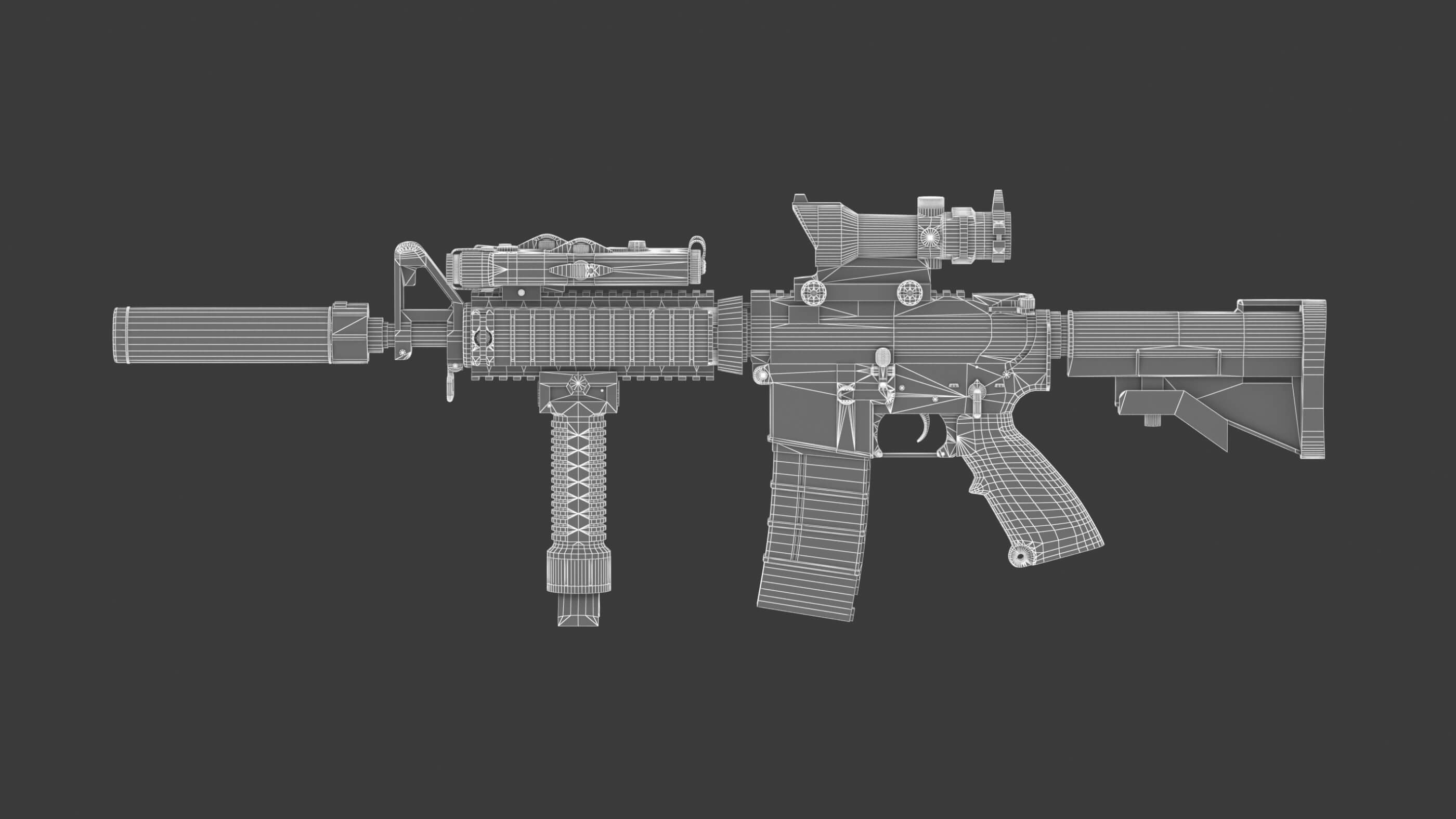 Colt Canada C8Sfw Low Poly - 3D Model by frezzy